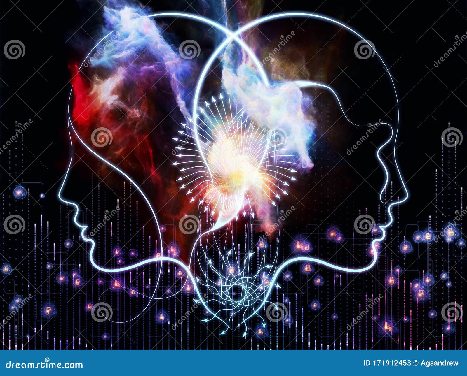 Thought Exchange stock illustration. Illustration of awareness - 171912453