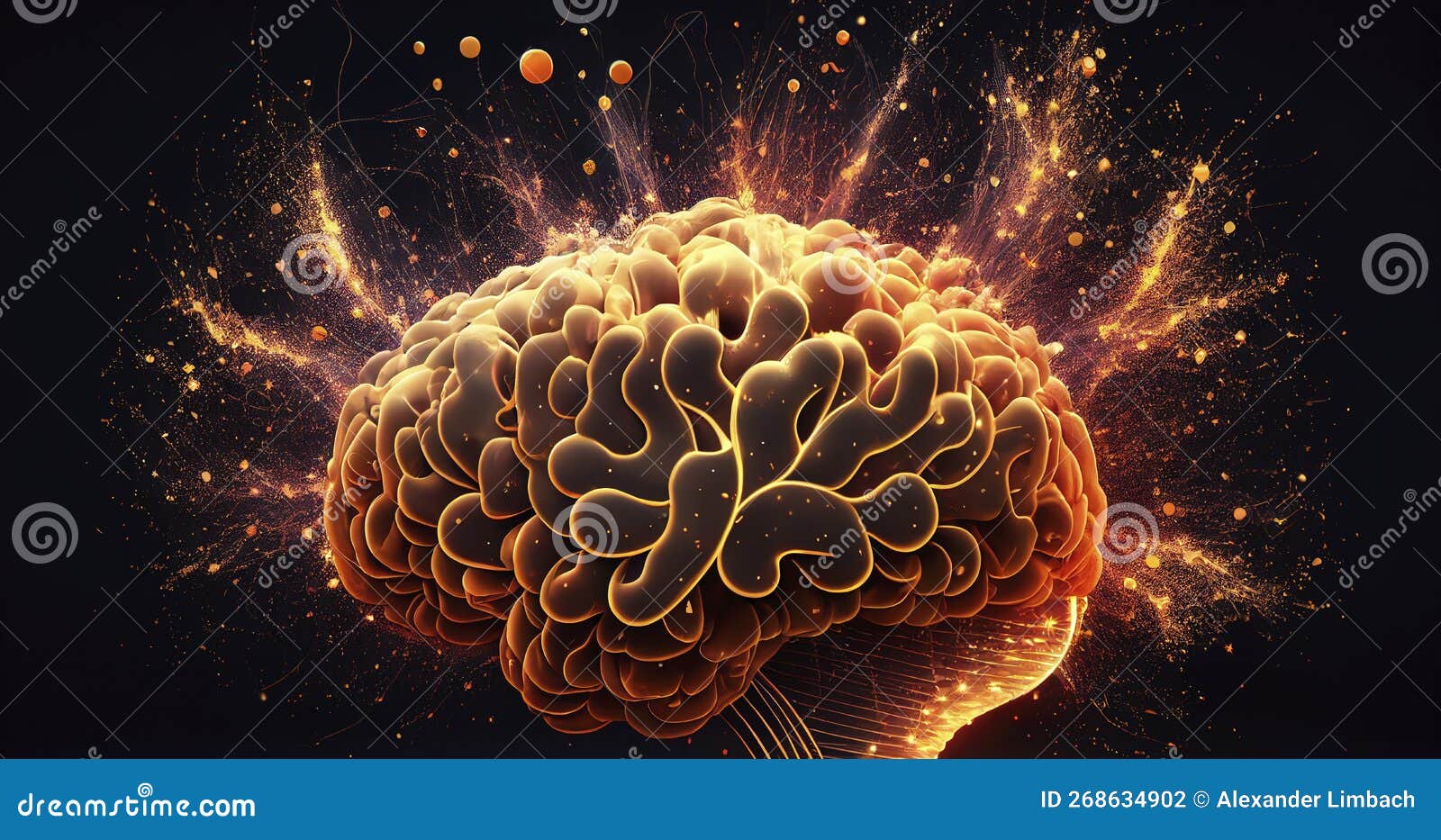 Thought Explosion. Generative AI Stock Illustration - Illustration of ...