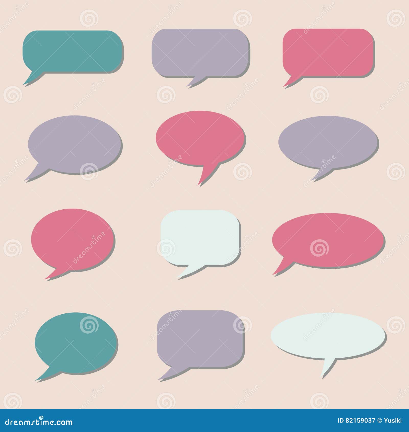 Thought Frame. Speech Bubble. Dream Cloud. Talk Balloon. Quote B Stock ...