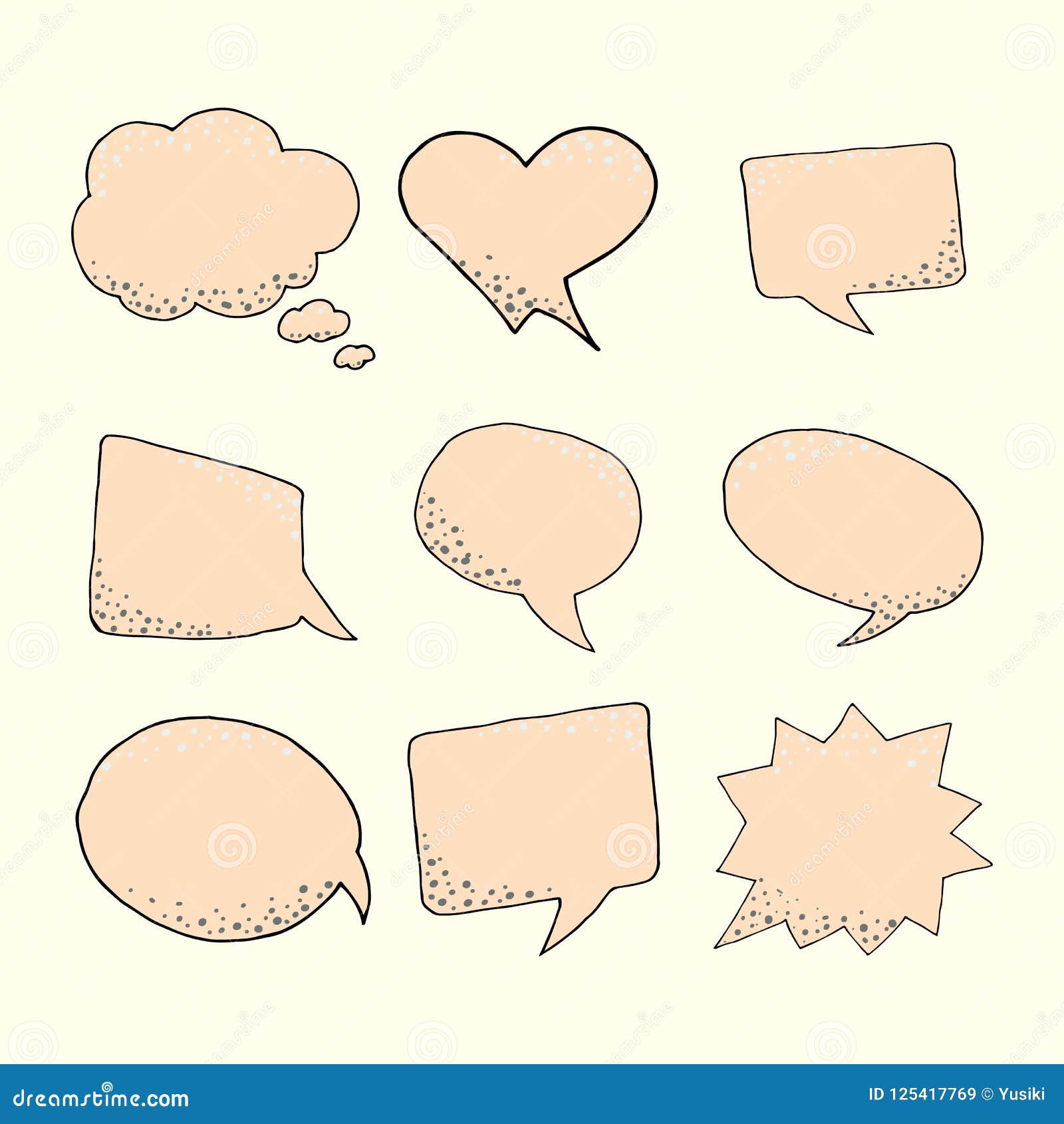 Thought Frame. Speech Bubble. Dream Cloud. Talk Balloon Stock ...