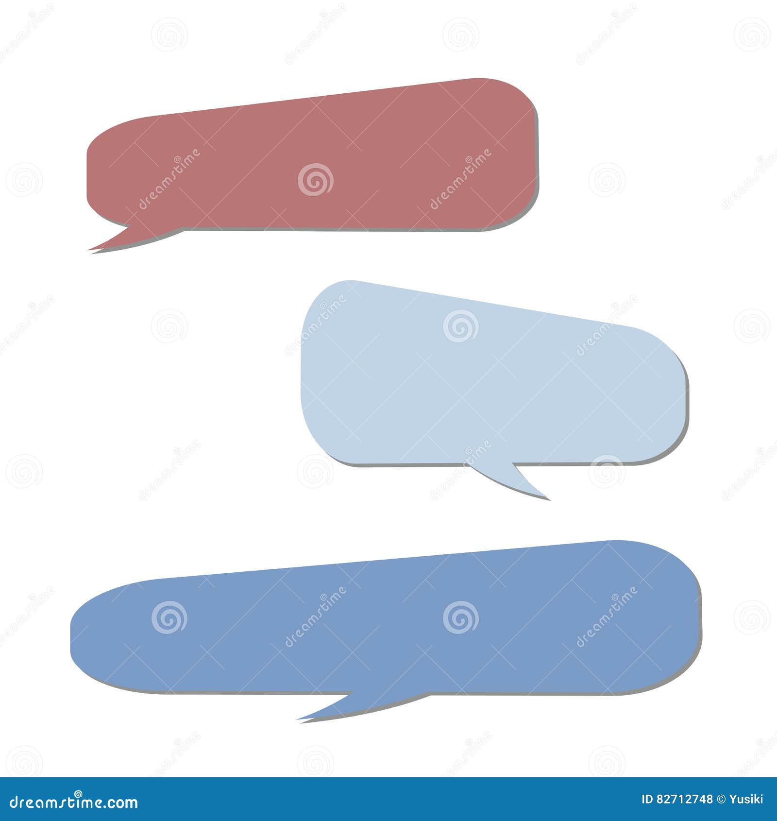 Thought Frame. Speech Bubble. Set of Vector Illustration Icons. Stock ...