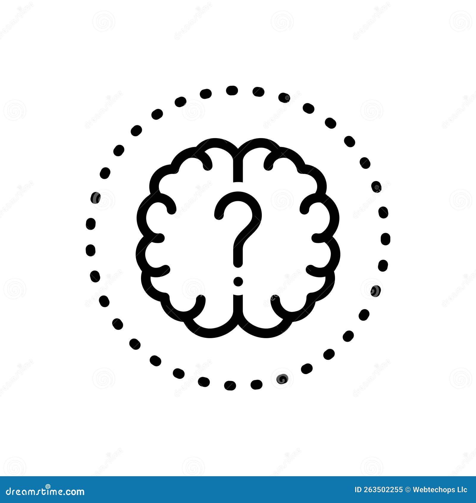 Black Line Icon for Thought, Idea and Opinion Stock Vector ...