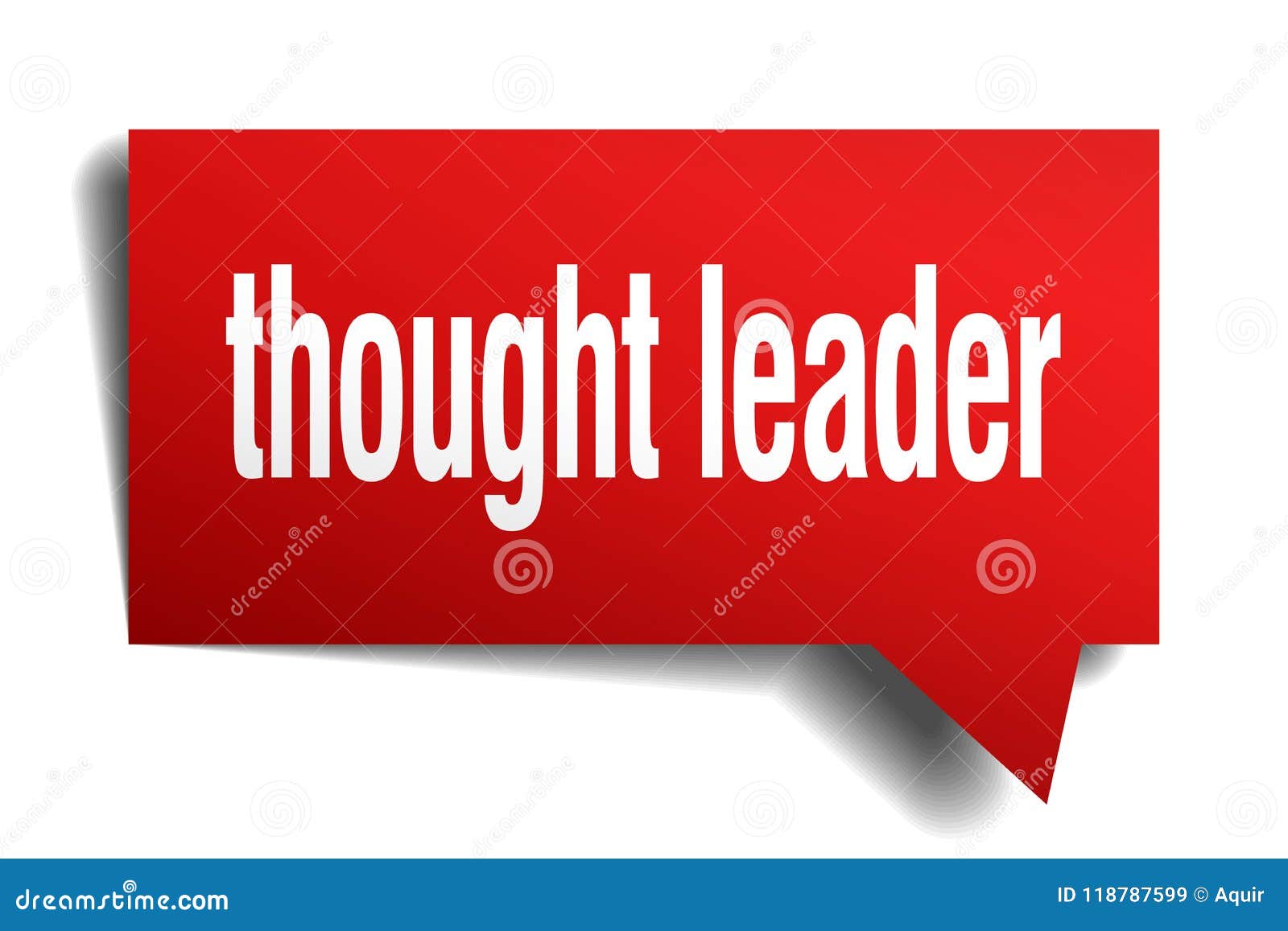 Thought Leader Red 3d Speech Bubble Stock Vector - Illustration of ...