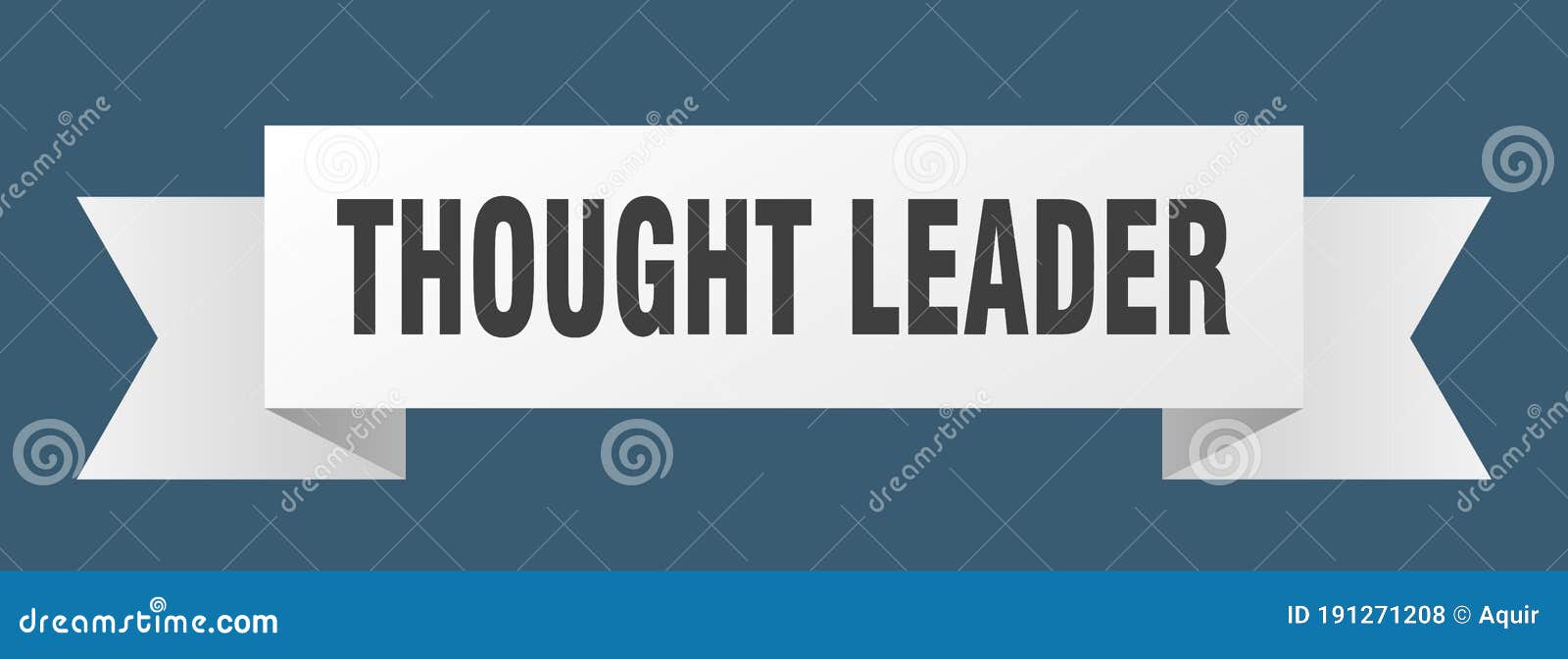 Thought leader ribbon. stock vector. Illustration of label - 191271208