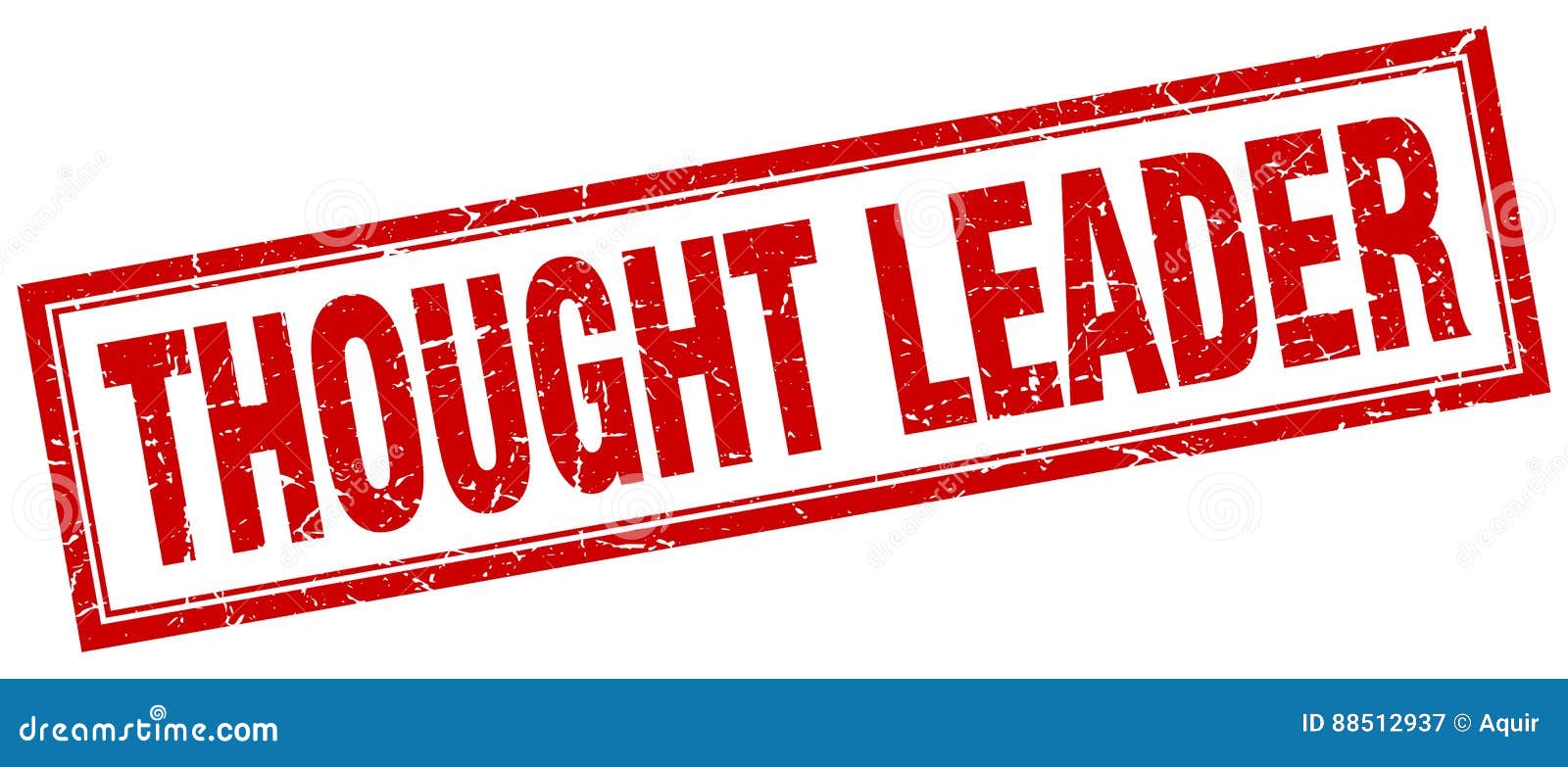 Thought Leader Square Stamp Stock Vector - Illustration of label ...