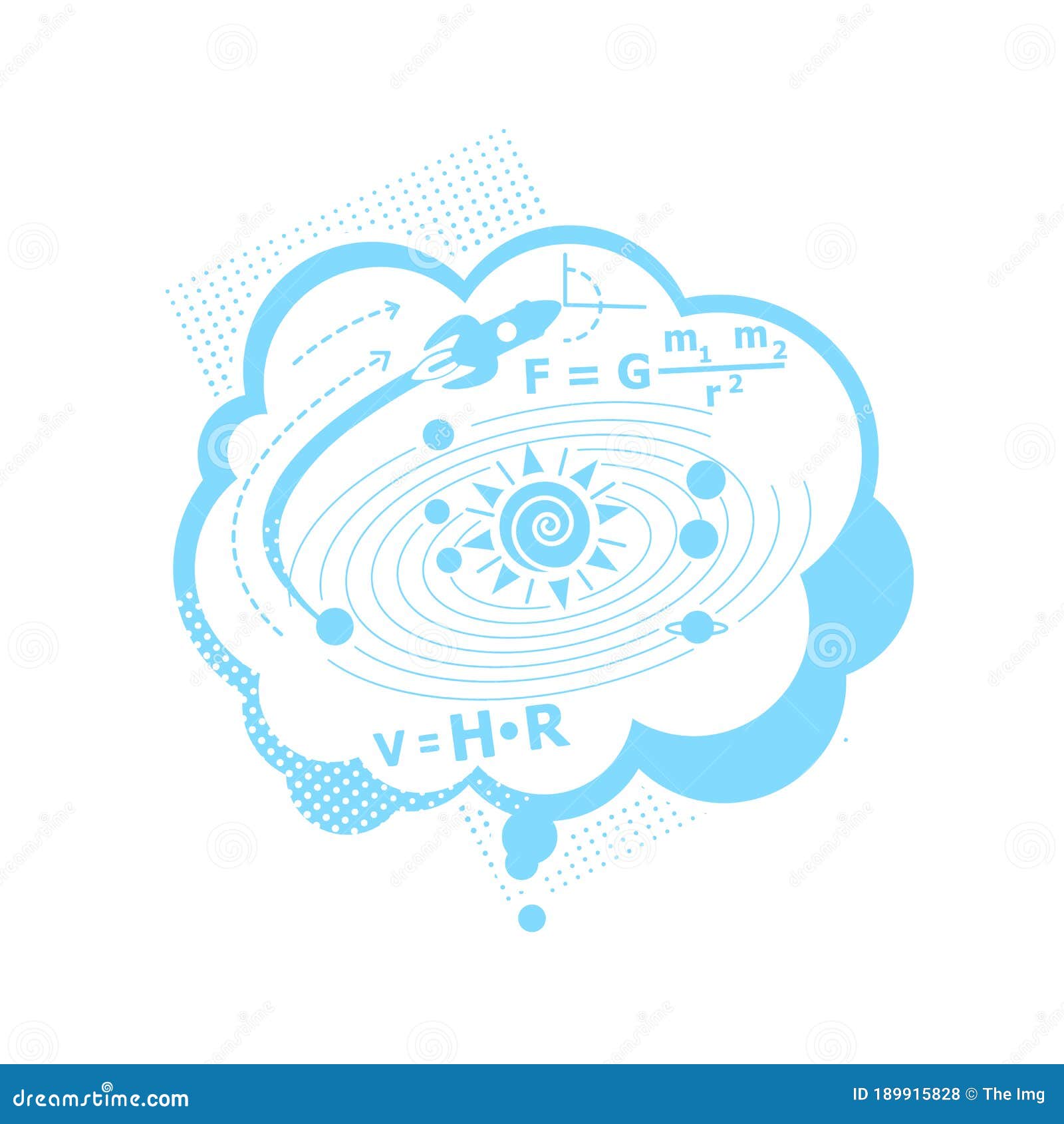 Thought of Physics Problem Flat Concept Vector Illustration Stock ...