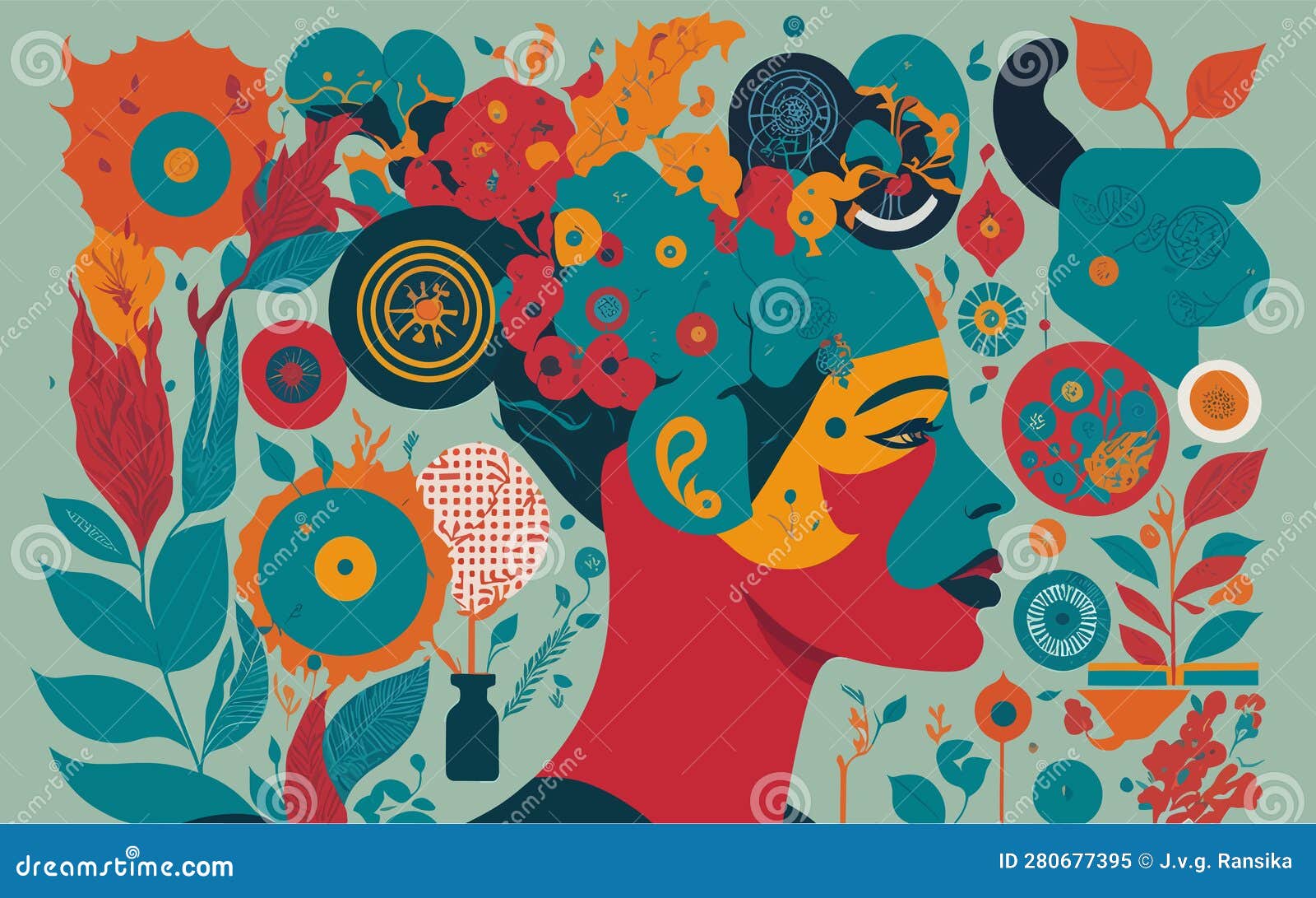 Thought Provoking Vector Illustration that Explores the Concept of ...