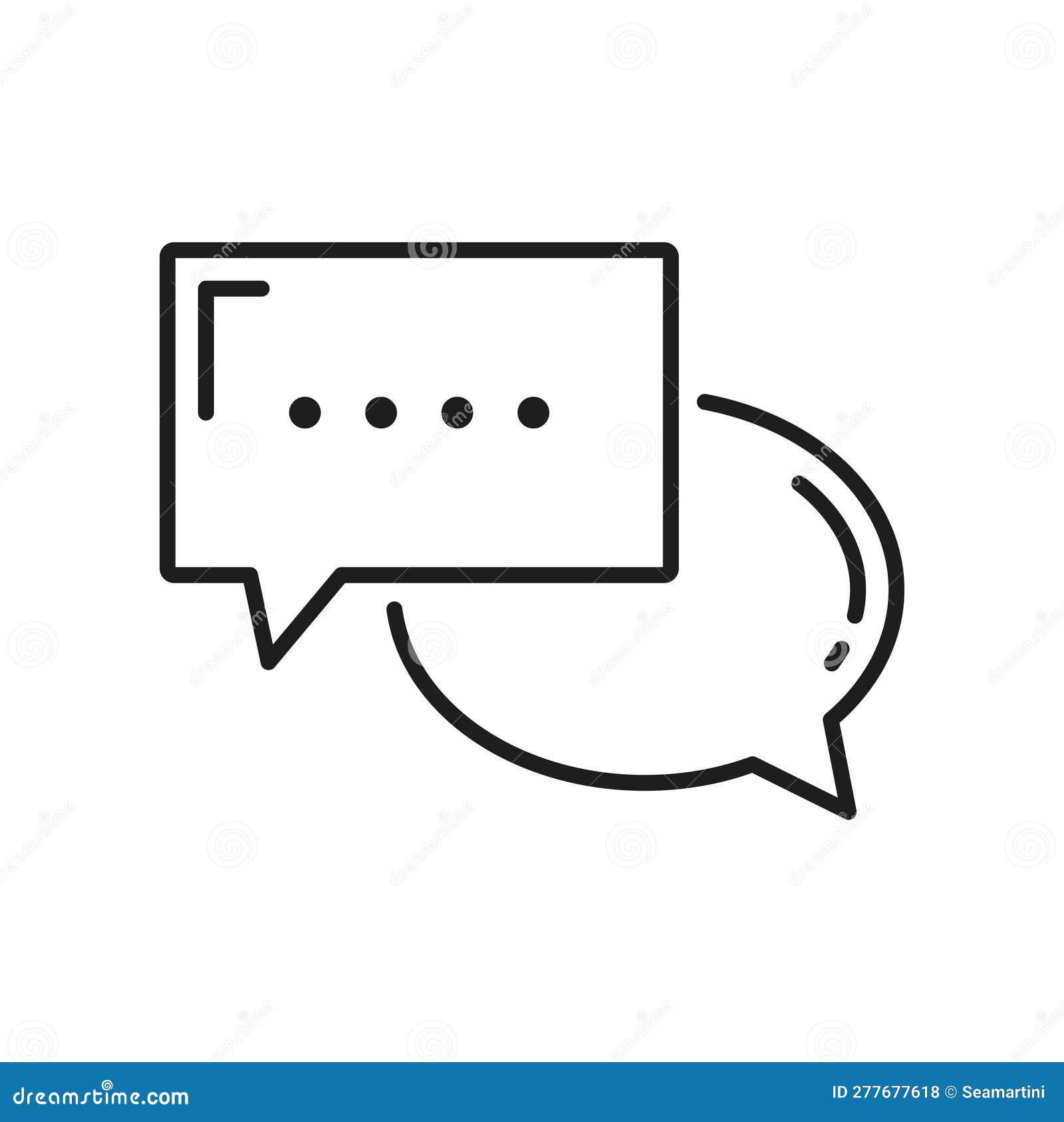 Thought or Say Information Bubble, Doodle of Chat Stock Vector ...