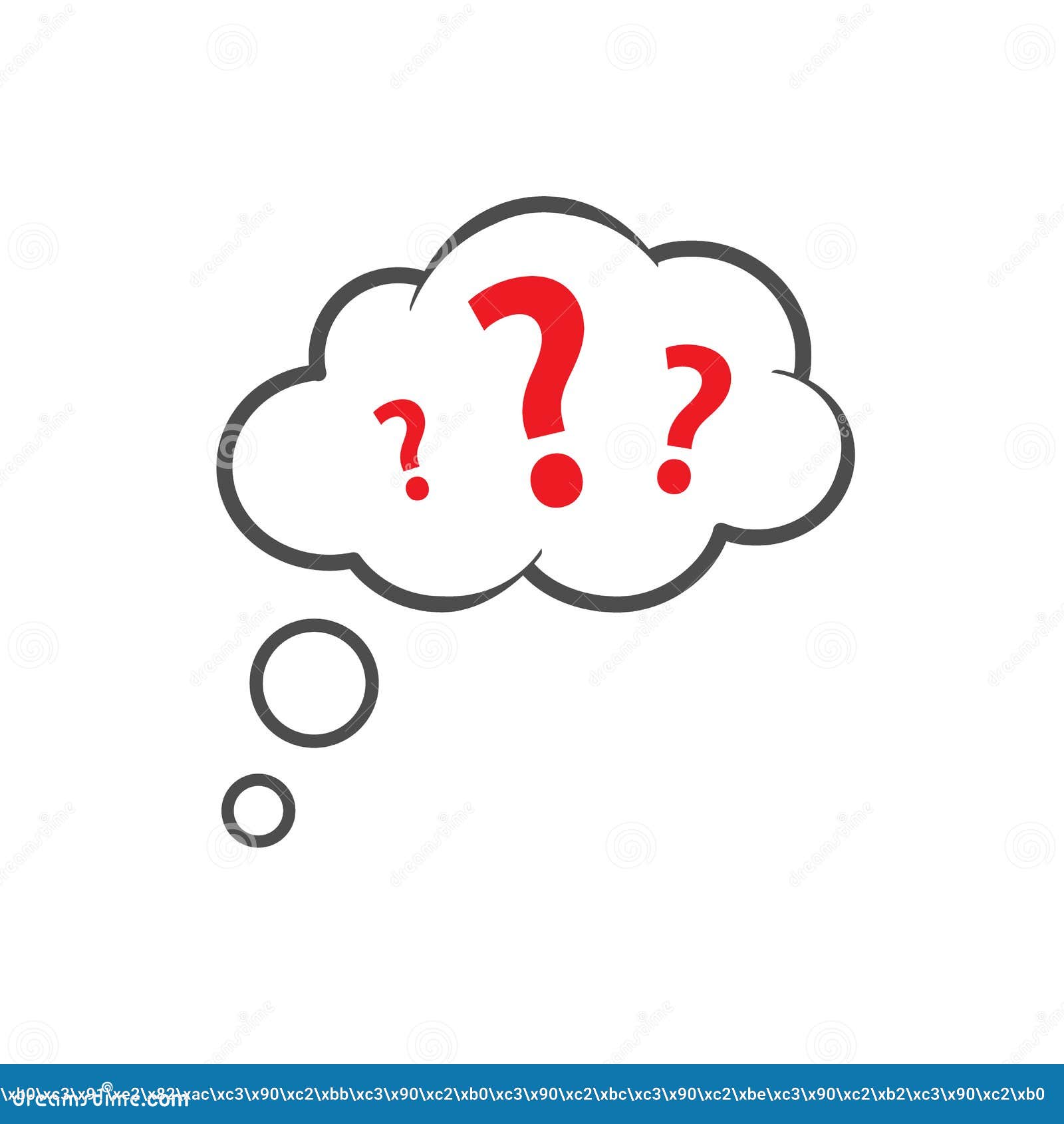 Thought, Speech, Question Bubble Vector Icon Simple Image Stock Vector ...