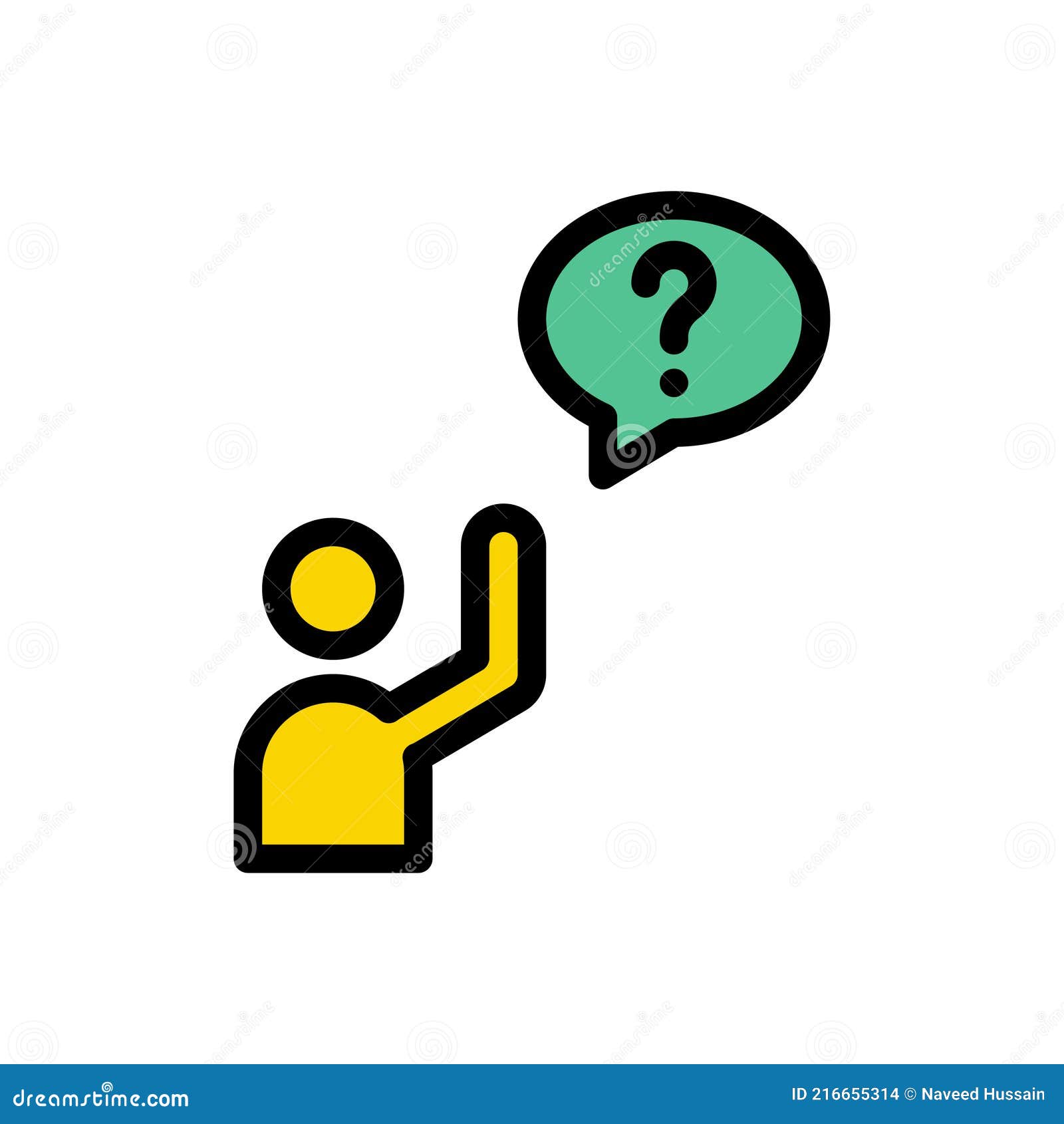 Thought stock vector. Illustration of symbol, sign, talk - 216655314