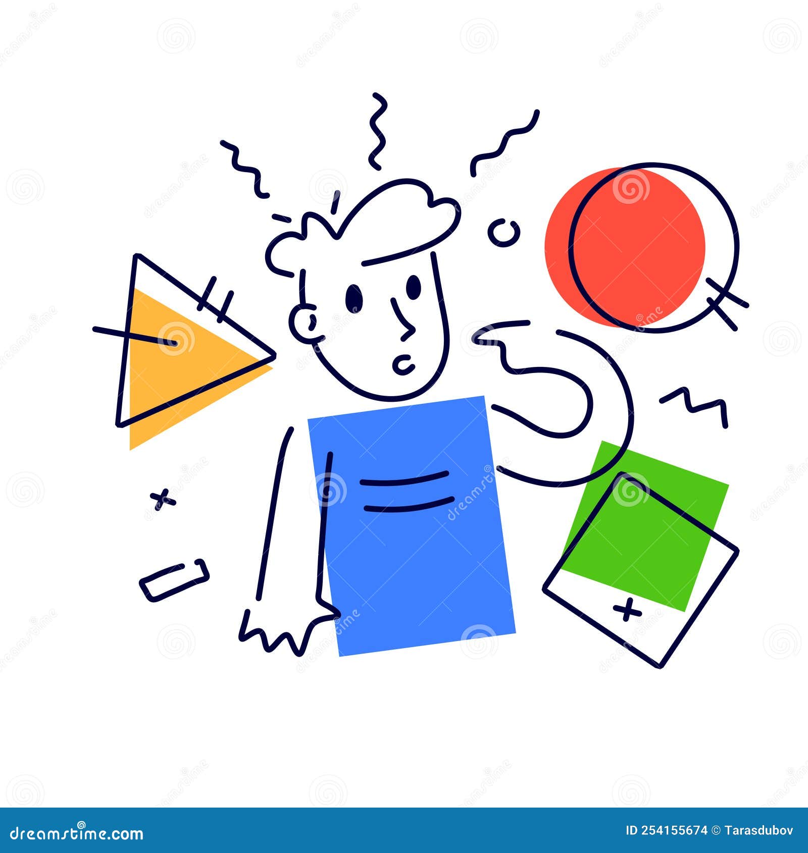 Character Solves Complex Logical Way Royalty-Free Illustration ...