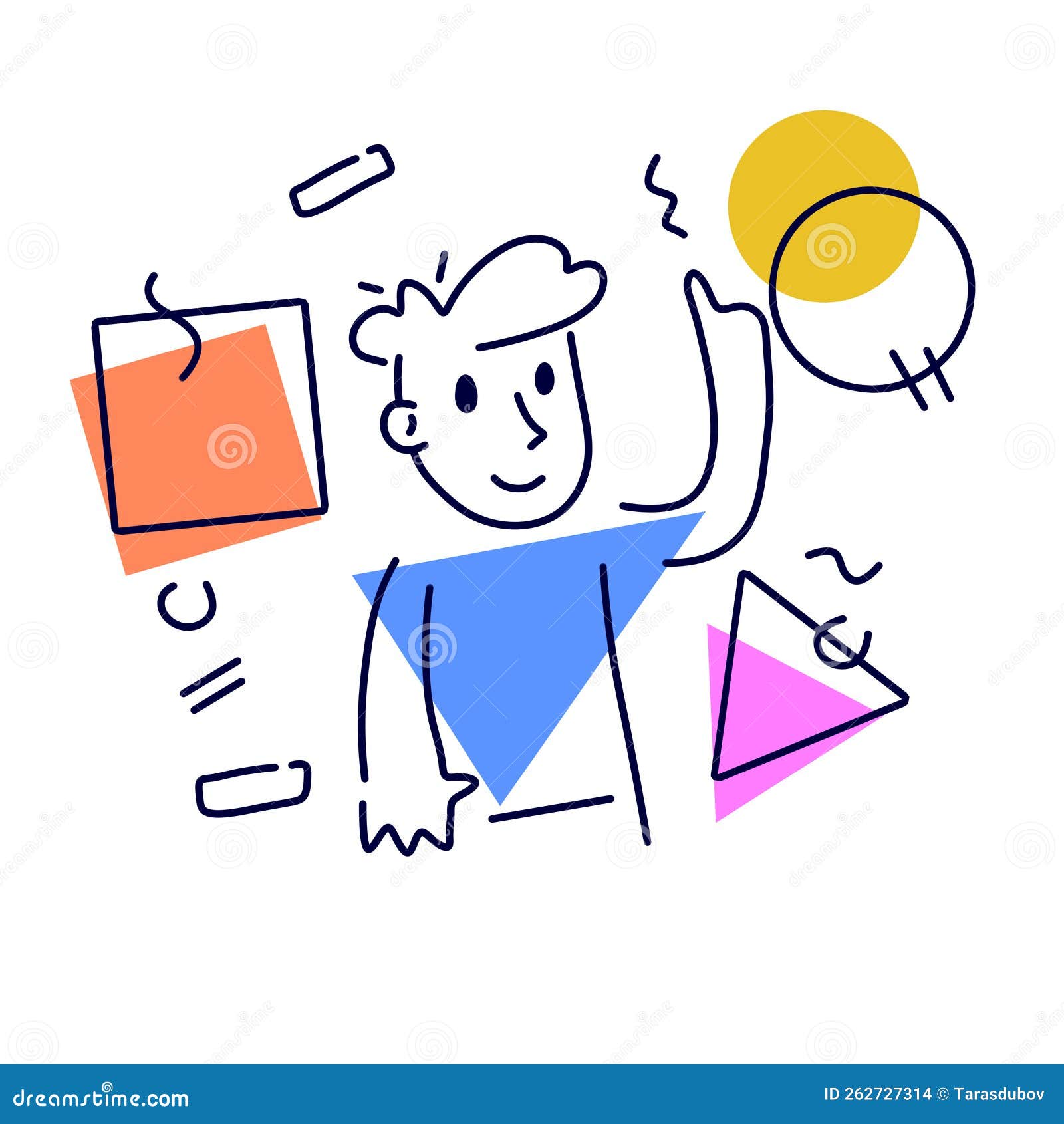 Character Solves Complex Logical Way Royalty-Free Illustration ...