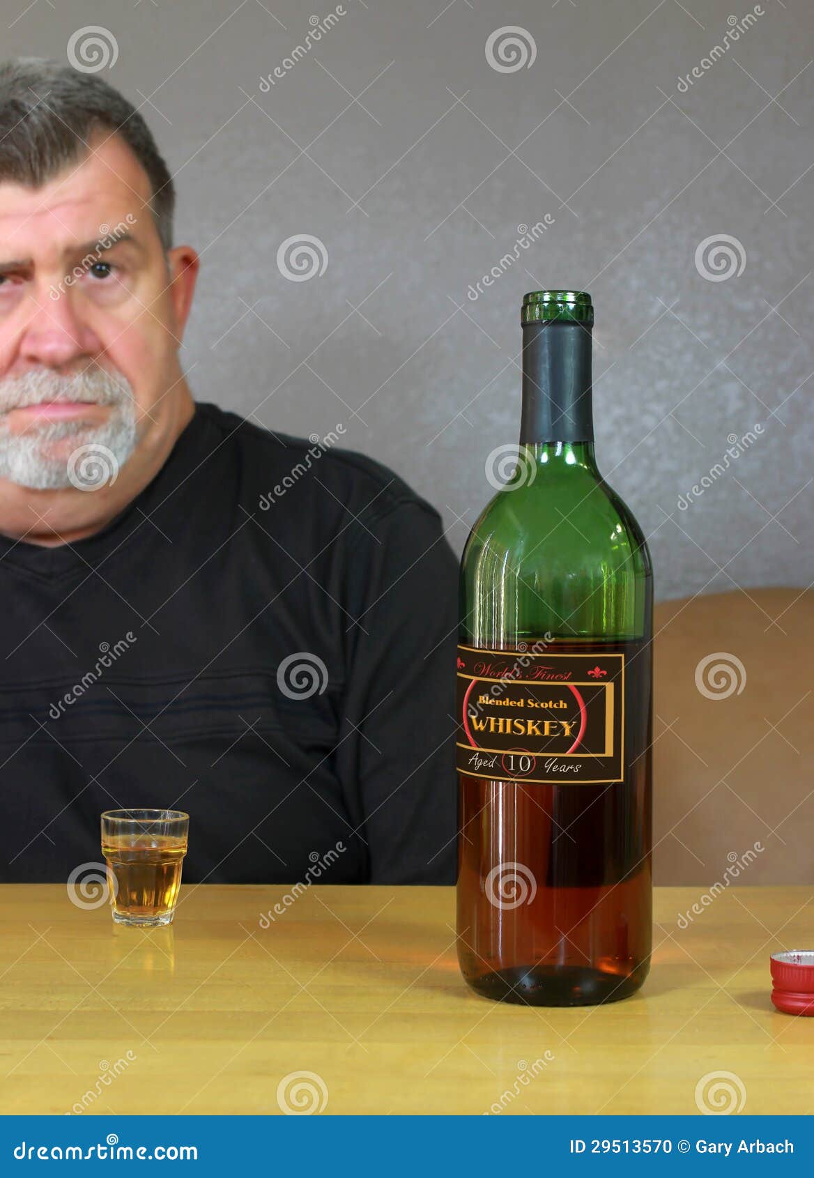 Thoughtful Alcoholic Adult Man Stock Photography | CartoonDealer.com ...