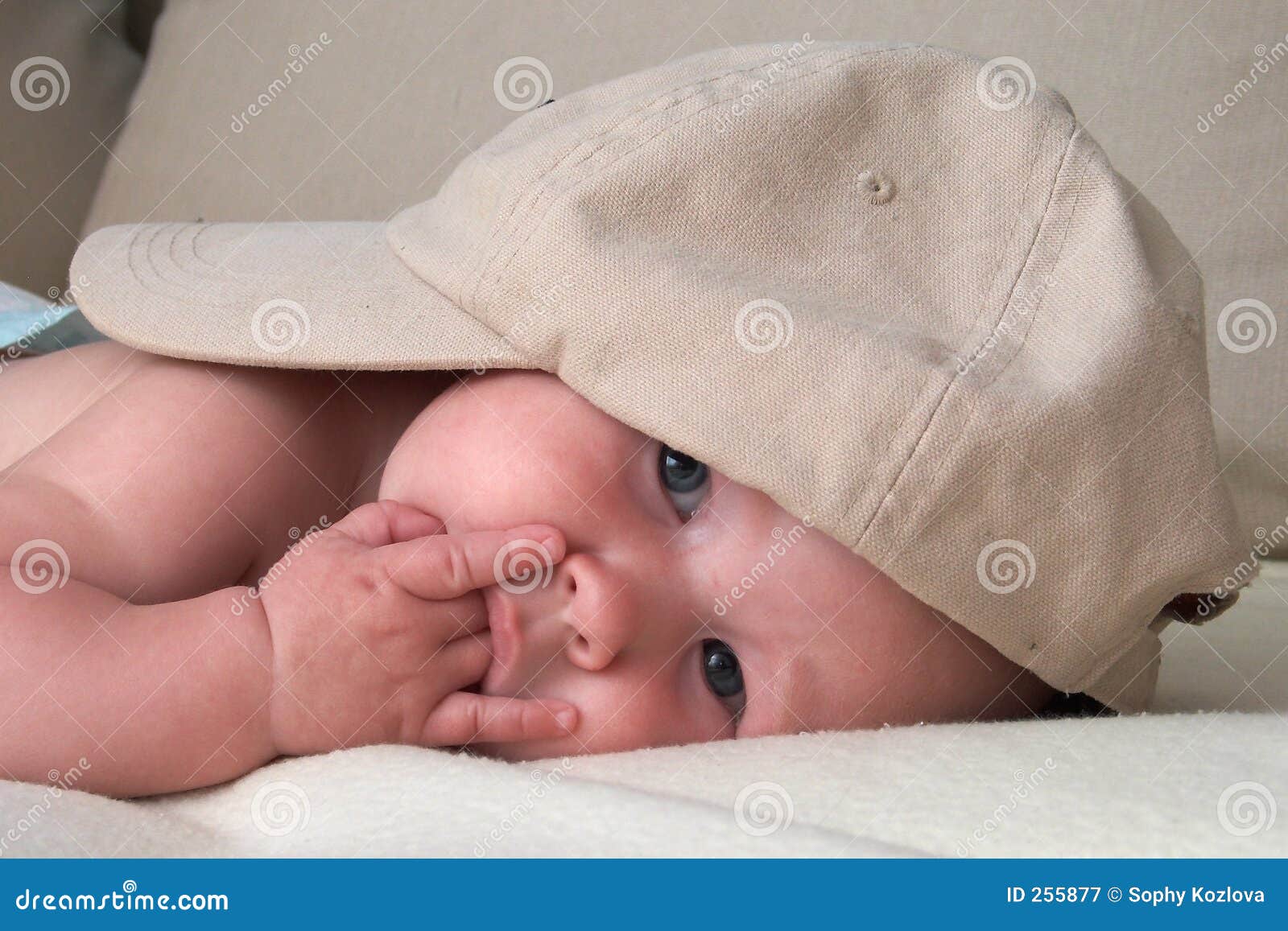 Thoughtful baby stock image. Image of family, hand, baby - 255877