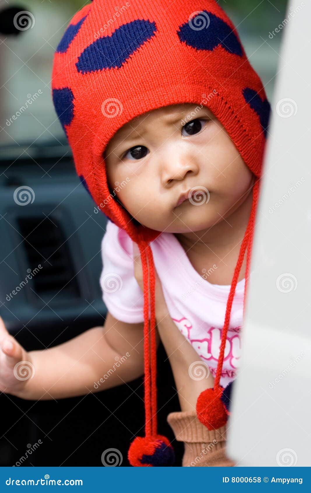 Thoughtful baby girl stock photo. Image of baby, serious - 8000658