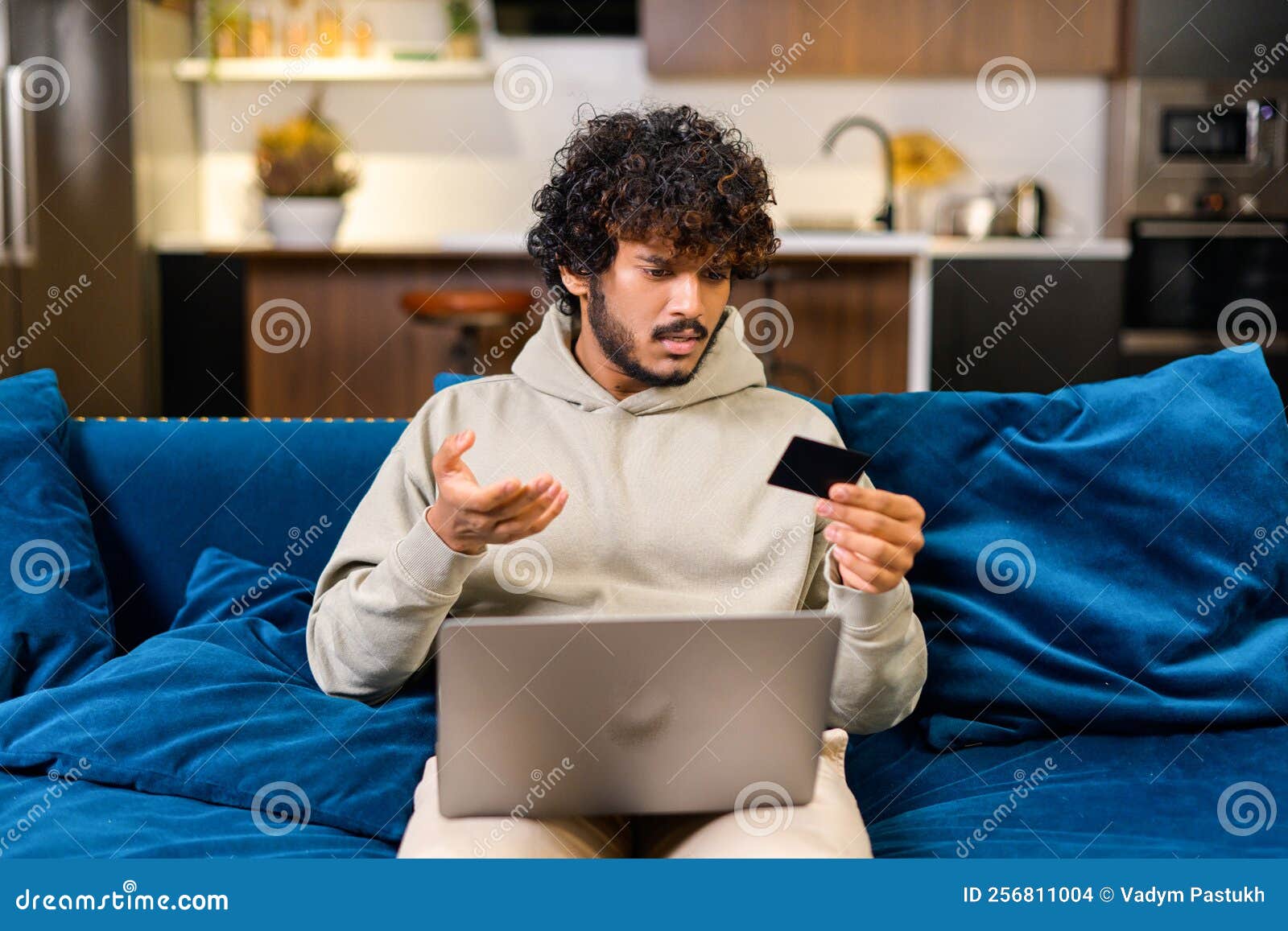Thoughtful Bearded Man Looking at Laptop Display, Dont Understand ... Thoughtful Bearded Man Looking at Laptop Display, Dont Understand ...