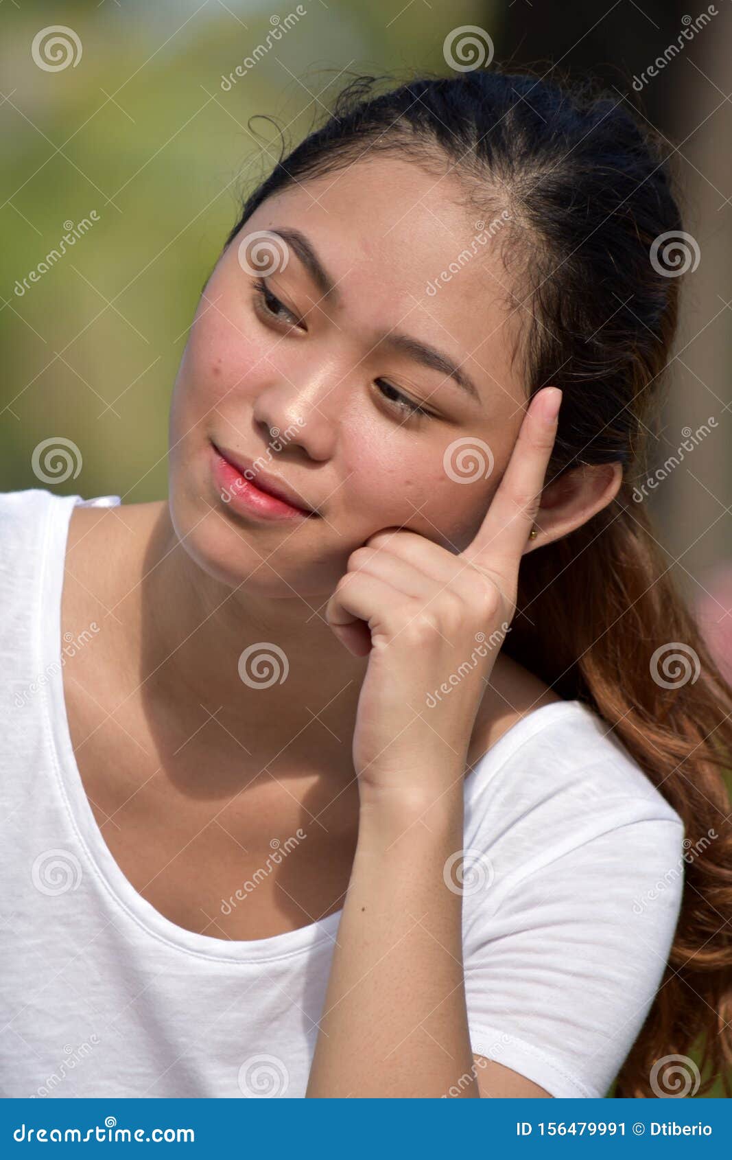 Thoughtful Beautiful Minority Female Stock Image - Image of minority ...