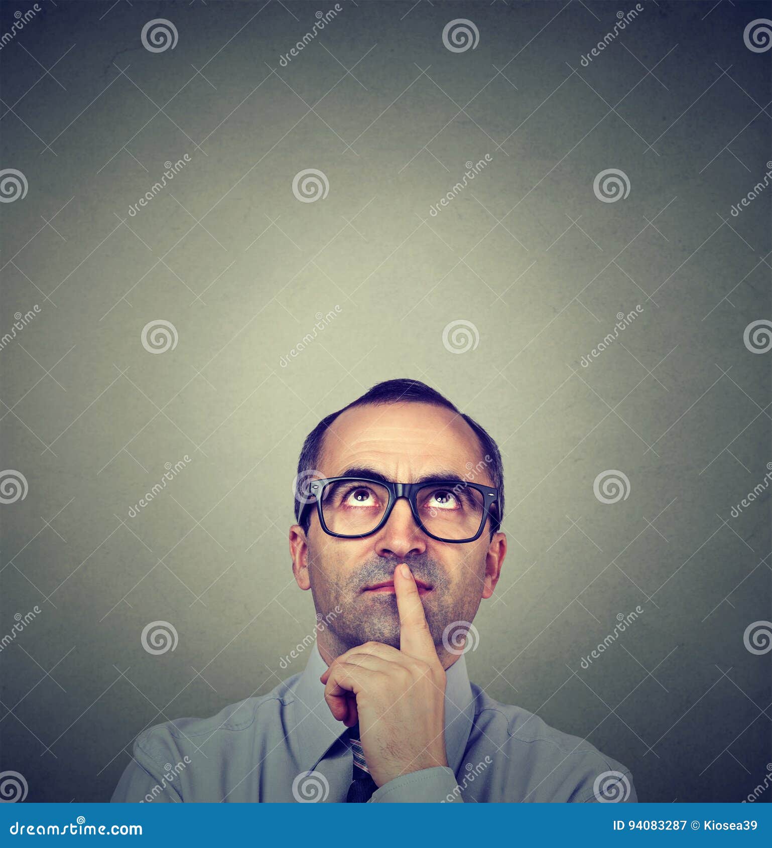 Thoughtful Business Man Looking for a Solution Stock Image - Image of ...