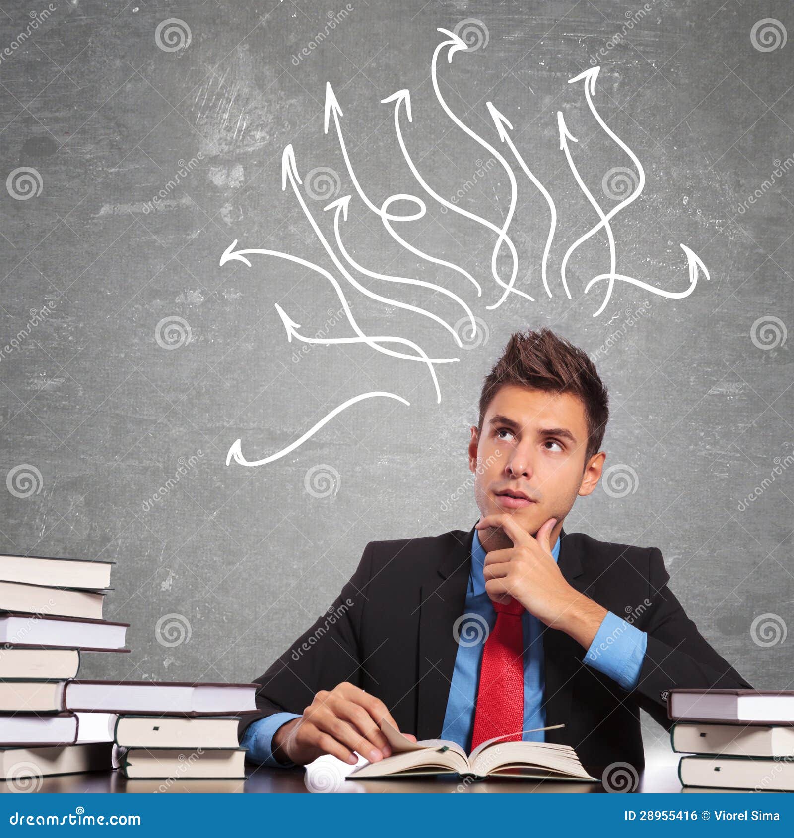 Thoughtful Business Man Reading a Book Stock Photo - Image of holding ... Thoughtful Business Man Reading a Book Stock Photo - Image of holding ...