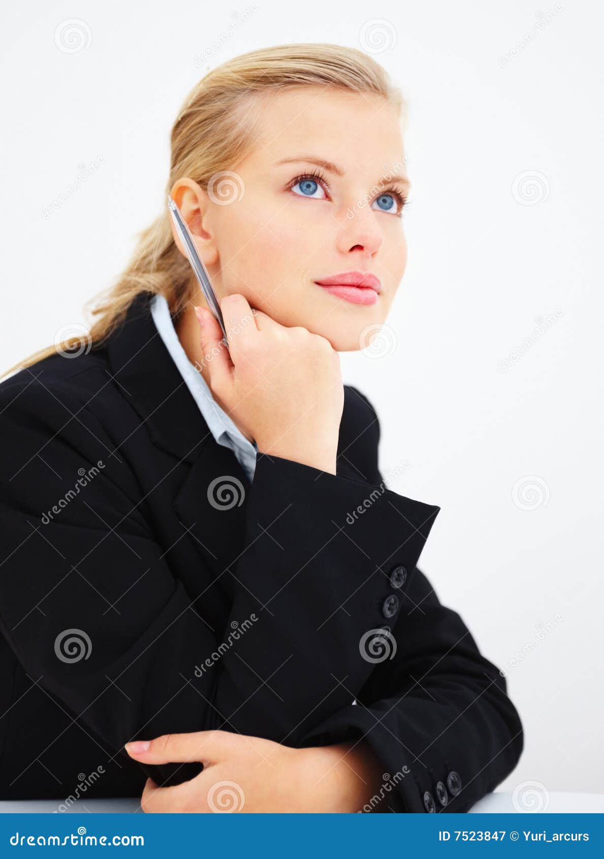 Thoughtful Business Woman Deep in Thought Stock Image - Image of color ... Thoughtful Business Woman Deep in Thought Stock Image - Image of color ...