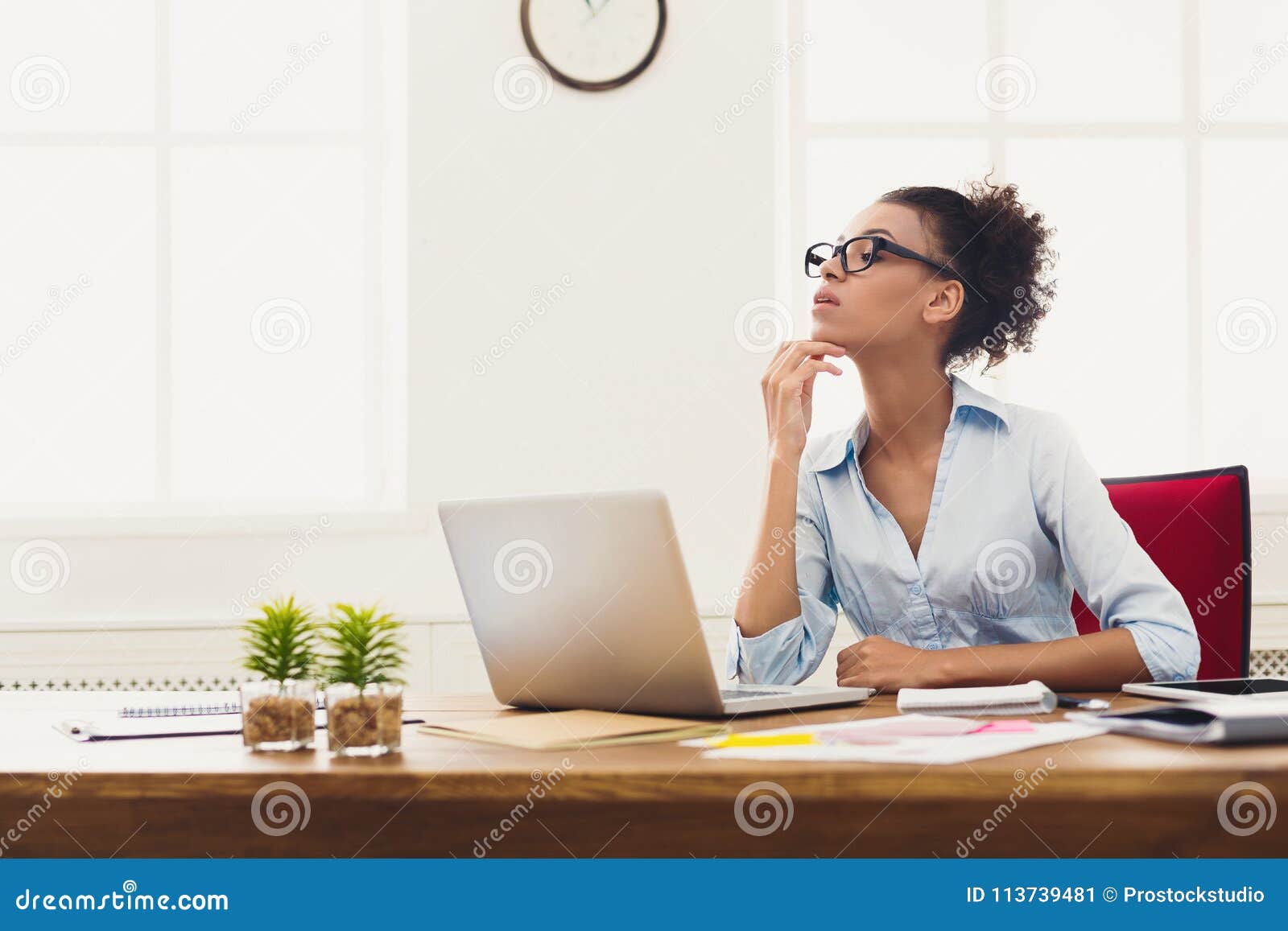 Thoughtful Business Woman at Office Stock Image - Image of concentrated ... Thoughtful Business Woman at Office Stock Image - Image of concentrated ...