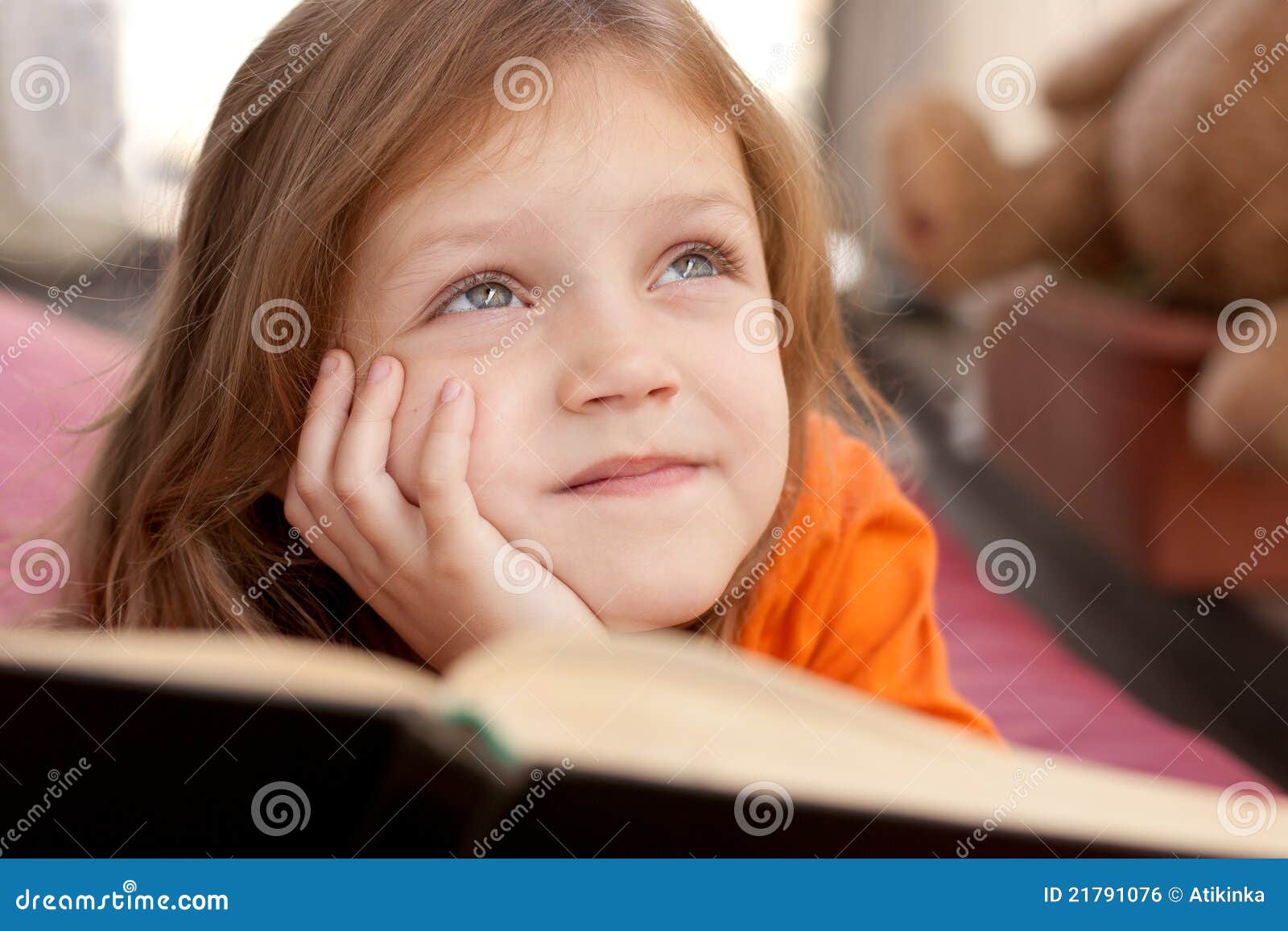 Thoughtful child stock photo. Image of literature, learn - 21791076