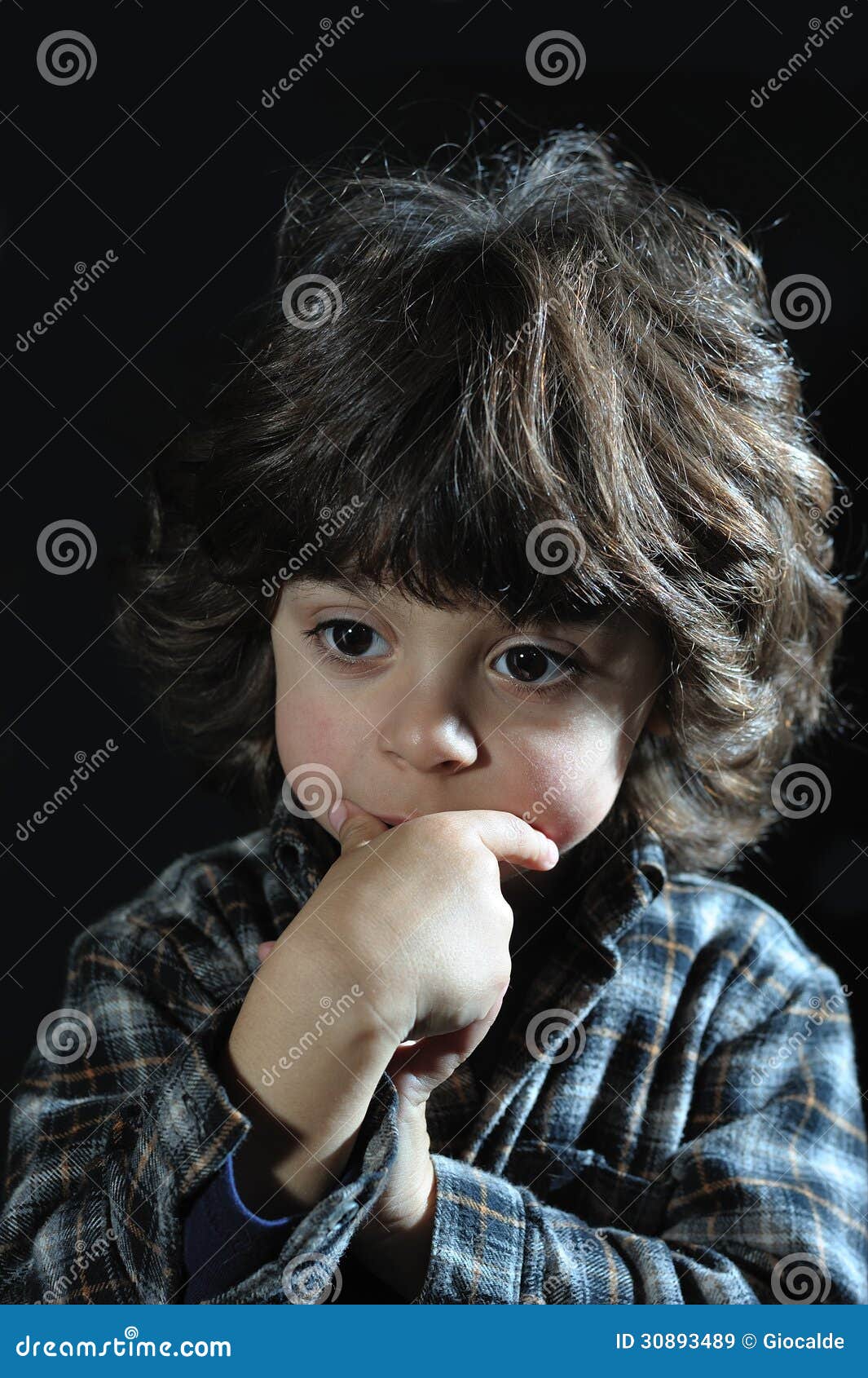 Thoughtful child stock image. Image of eyes, expression - 30893489