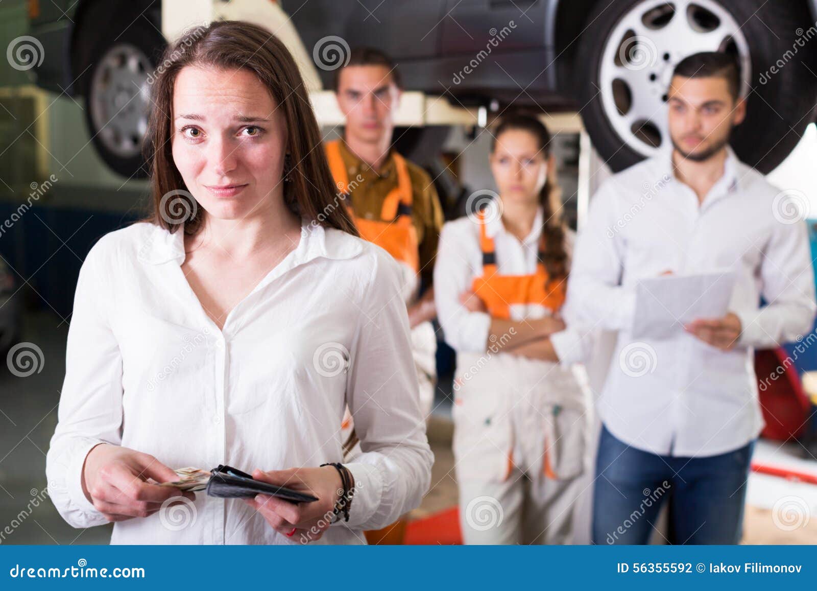 Thoughtful Client with Money Stock Photo - Image of customer, payment ...