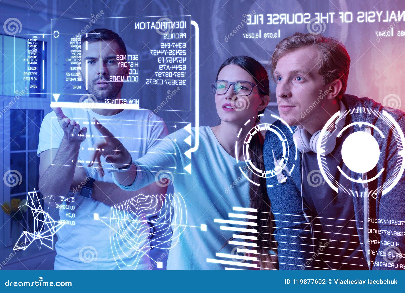 Thoughtful Colleagues Discussing a New Program and Looking at the ...