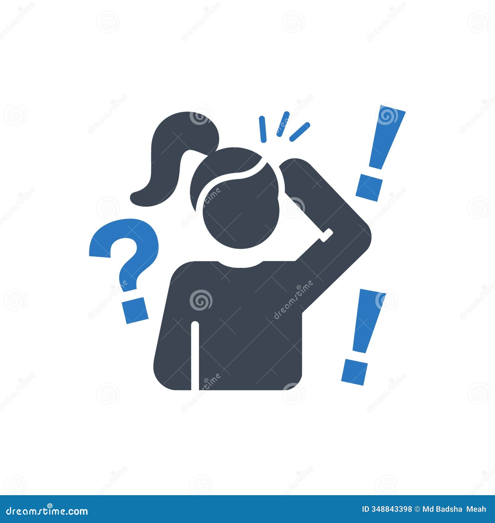 No Doubt Icon. Thin Linear No Doubt Outline Icon Isolated On White ...