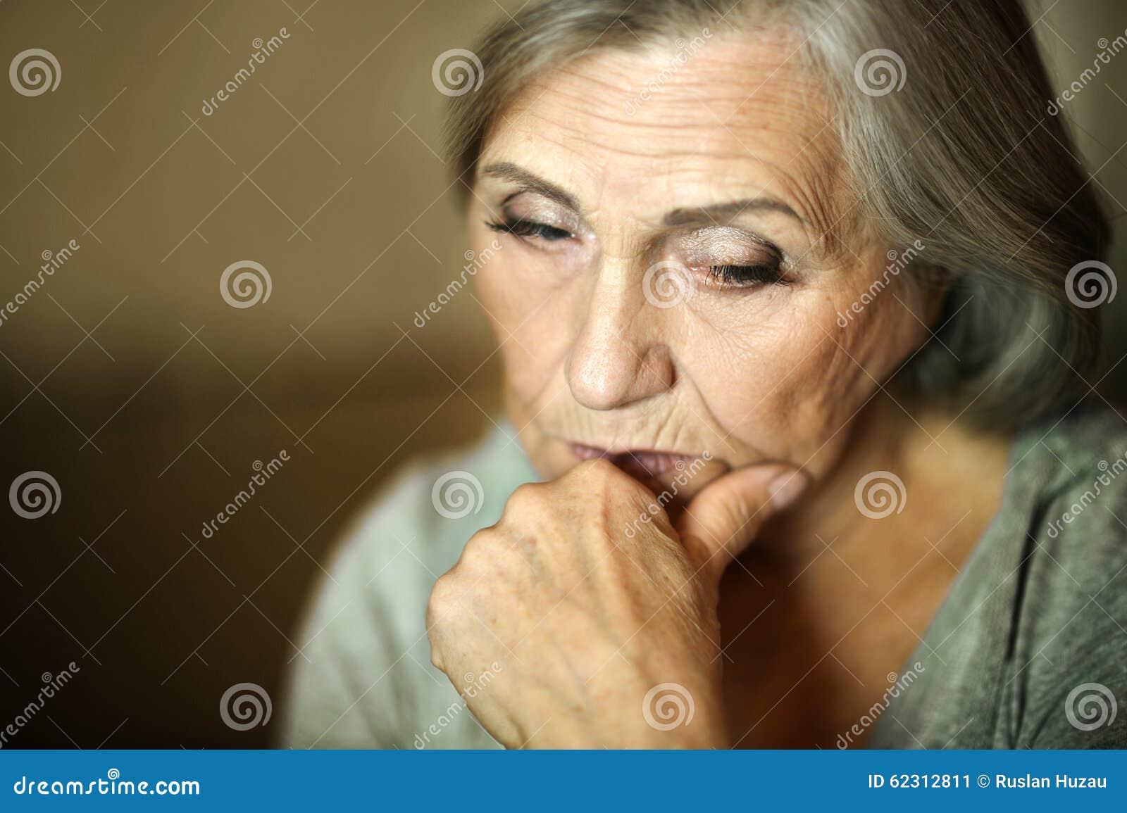 Thoughtful elderly woman stock image. Image of aged, female - 62312811