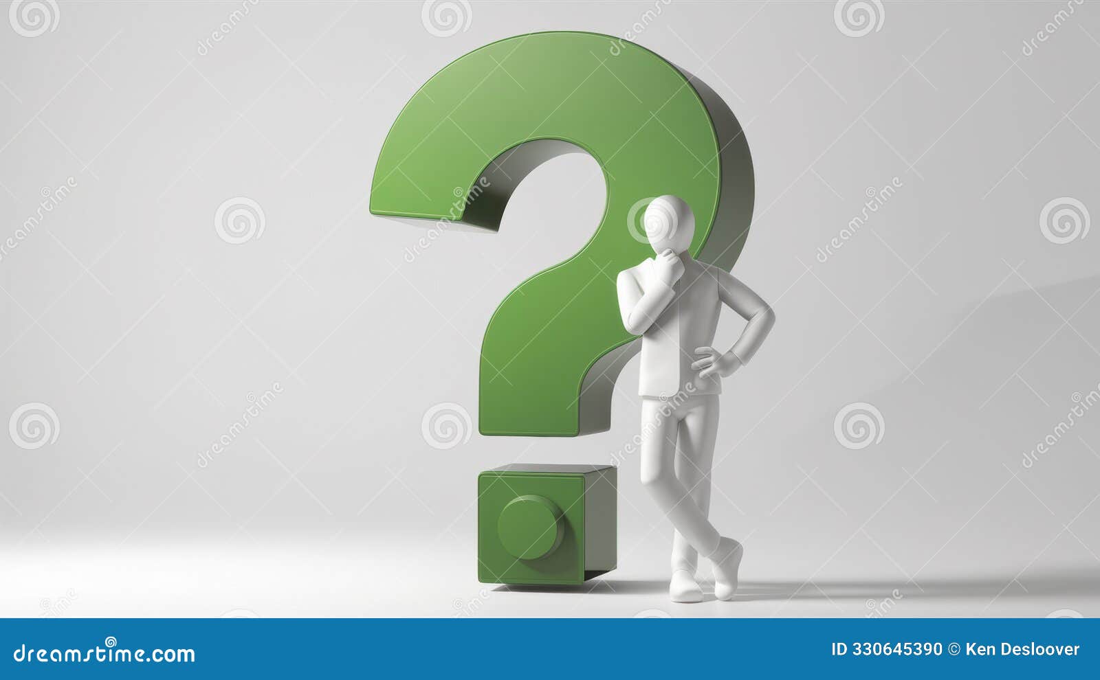 A Green Question Mark Made Of Glass. Generative AI Royalty-Free Stock ...