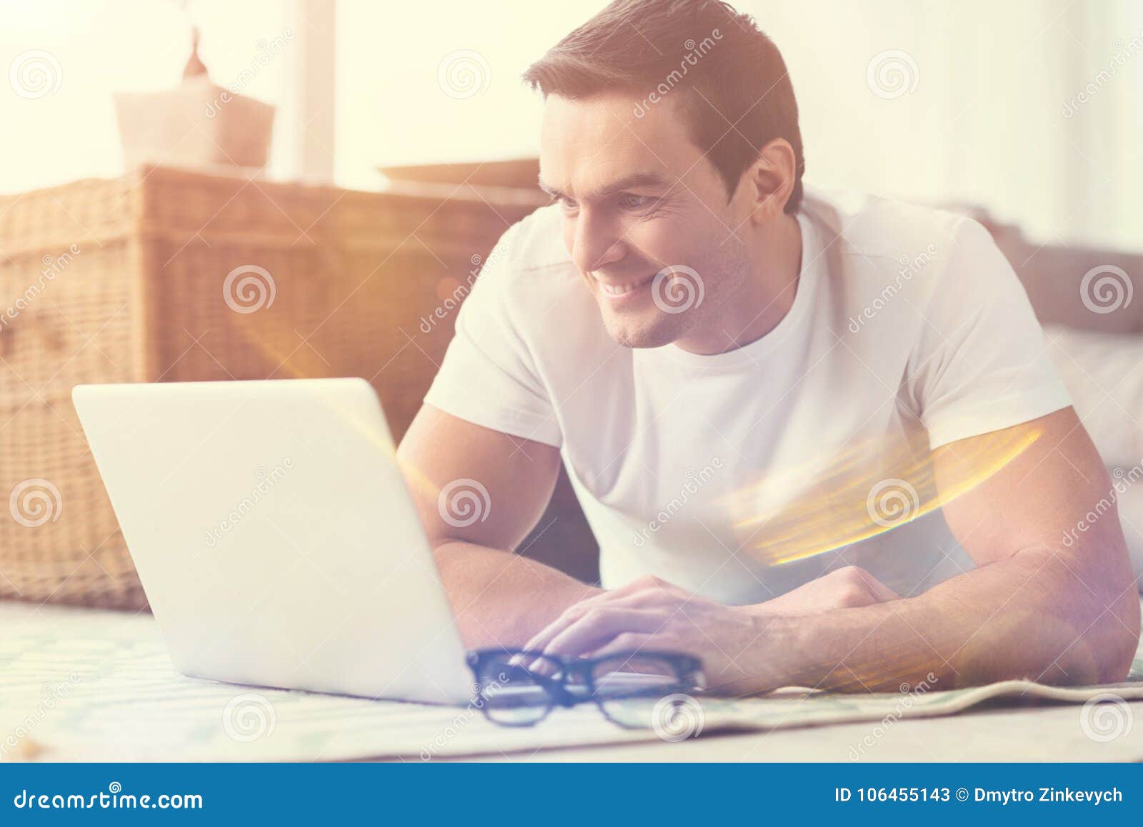 Thoughtful Fine Guy Reading Interesting Articles Stock Image - Image of ...