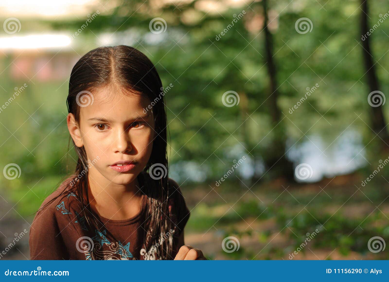 Thoughtful girl stock photo. Image of concern, nature - 11156290