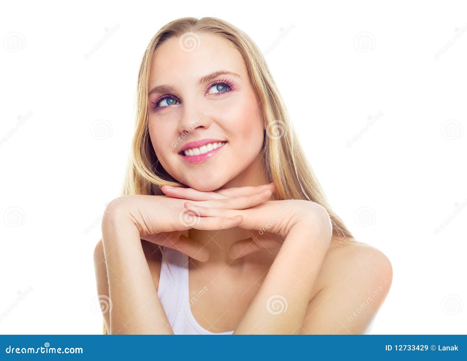 Thoughtful girl stock image. Image of dreamy, girl, cheerful - 12733429