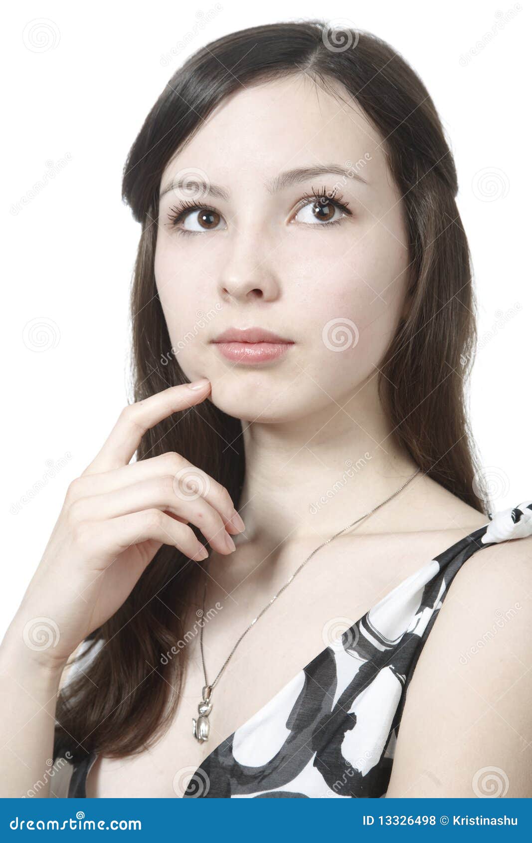 Thoughtful girl stock photo. Image of lovely, hair, beauty - 13326498