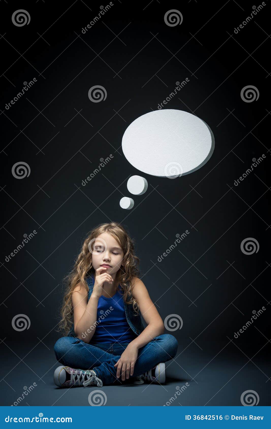 Thoughtful girl stock photo. Image of cute, lifestyles - 36842516