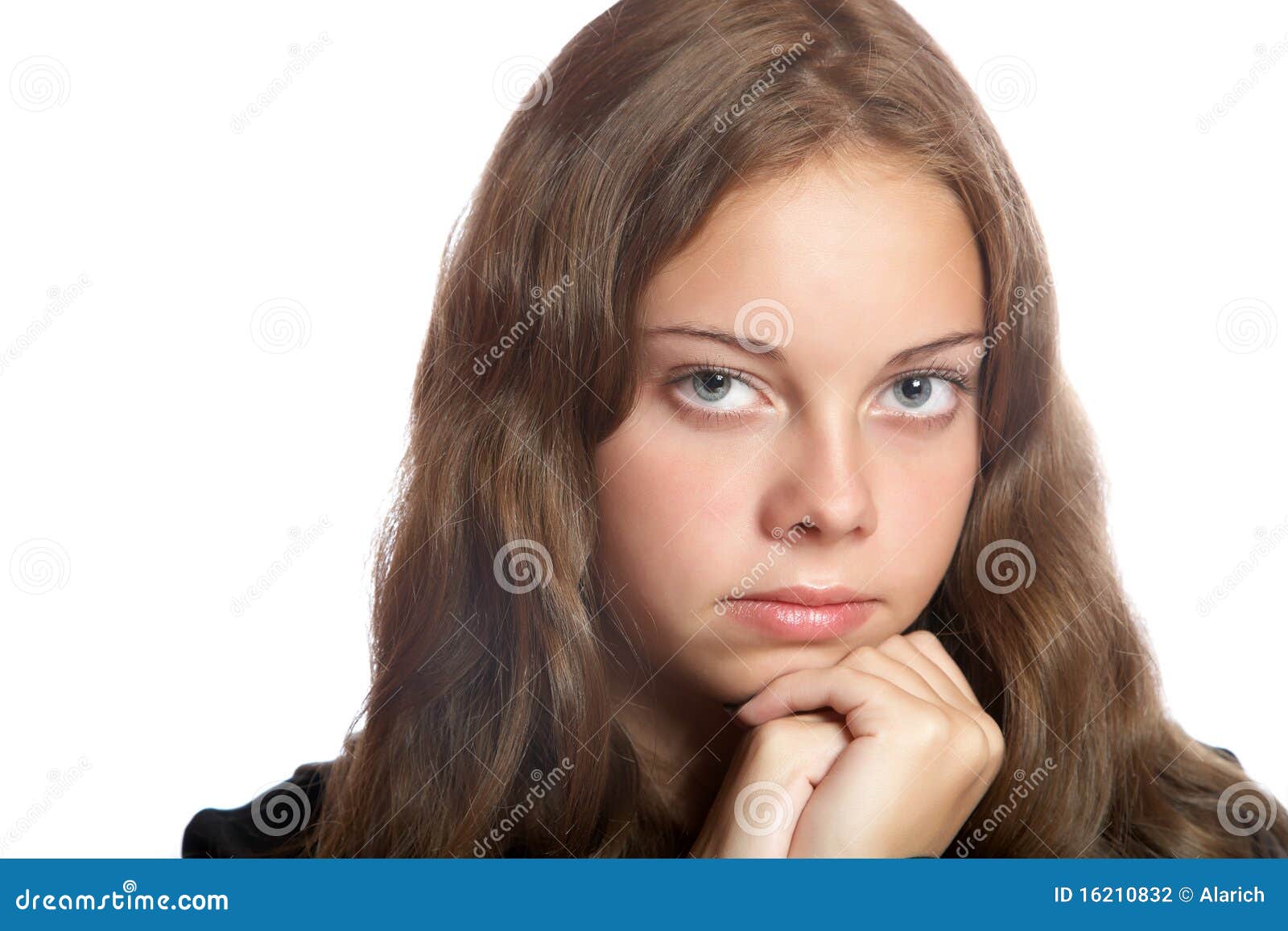 The Thoughtful Girl-teenager Stock Photo - Image of human, expression ...