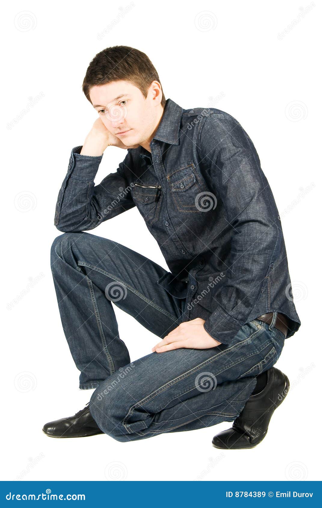 Thoughtful Handsome Young Genious In Glasses With Red Hair Standing In ...