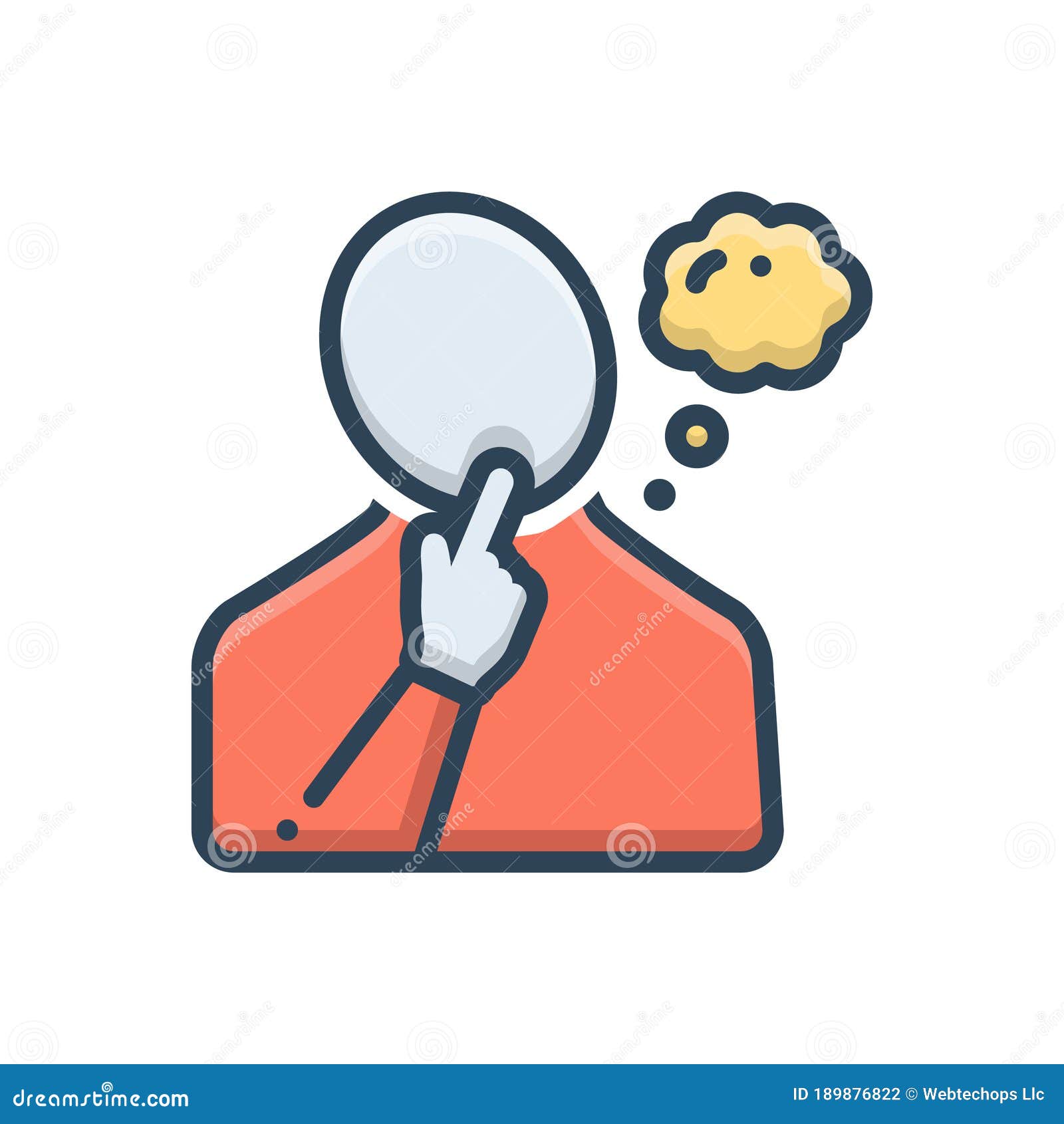 Color Illustration Icon for Thoughtful, Considerate and Personality ...