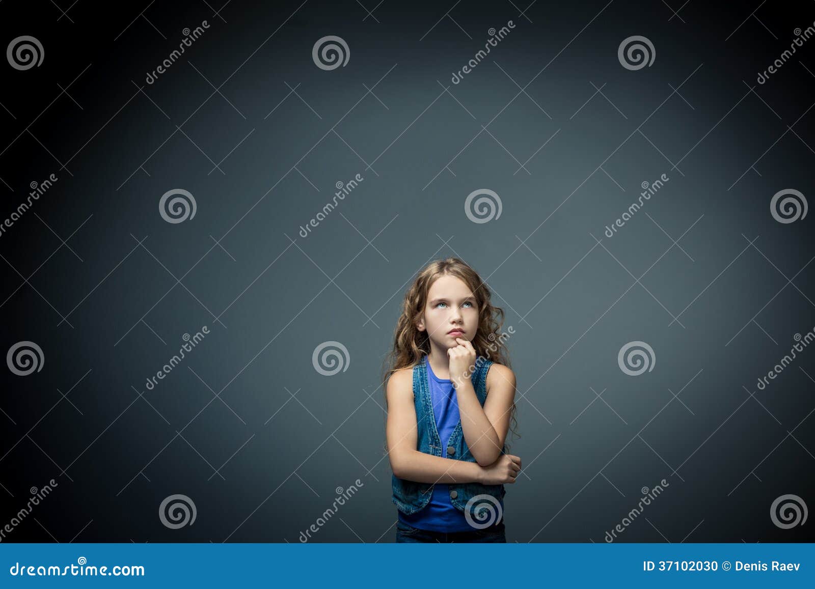 Thoughtful little girl stock photo. Image of person, girls - 37102030