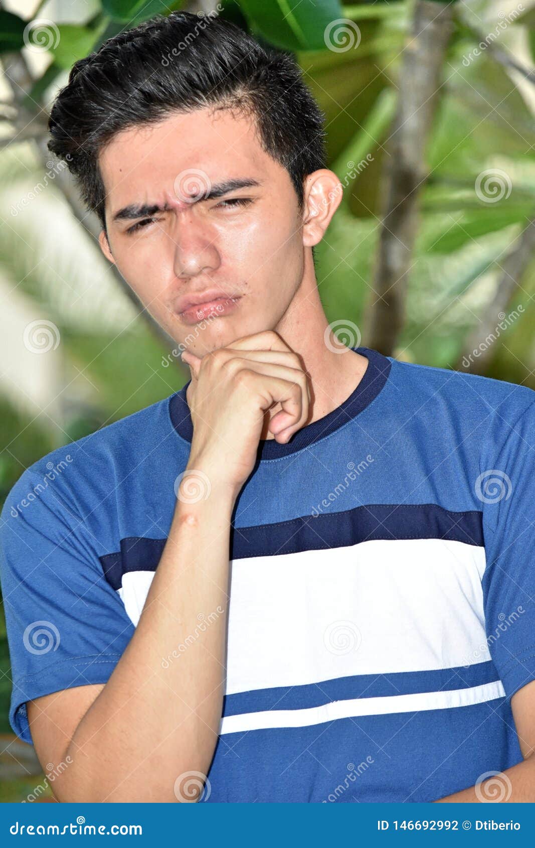 A Thoughtful Male Person stock photo. Image of thinking - 146692992