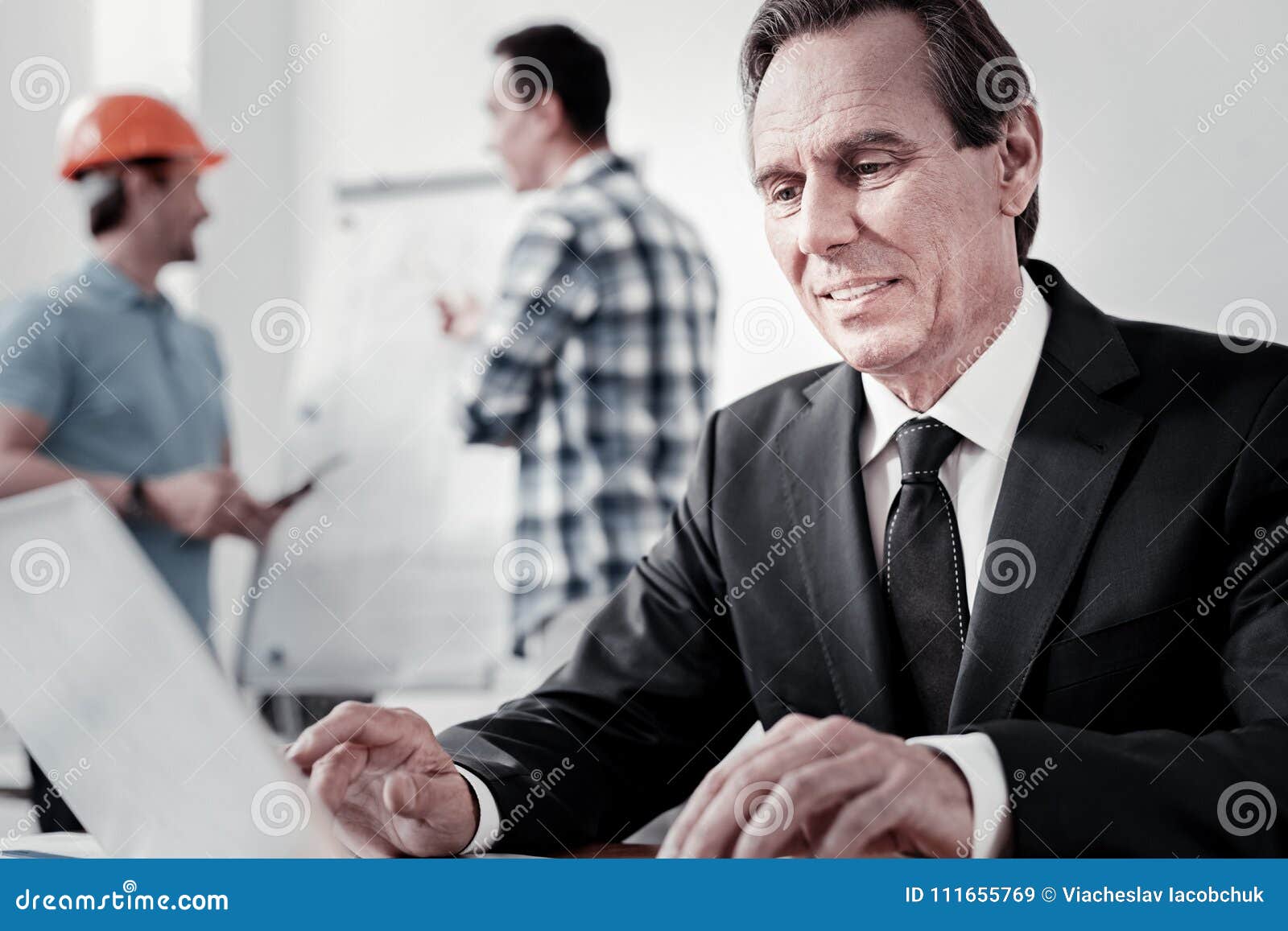 Thoughtful Man Looking at Screen of His Computer Stock Image - Image of ...