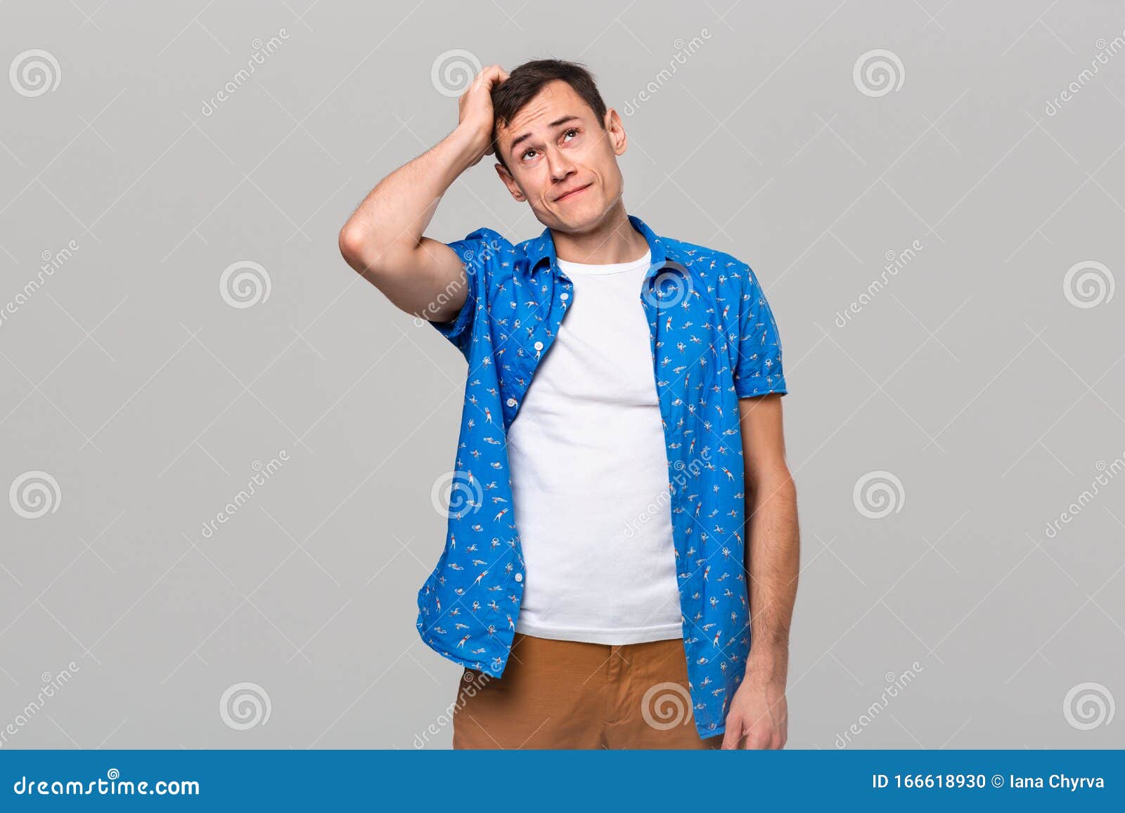 Thoughtful Man Scratching Head Thinking How Solve Problems Stock Photo ...