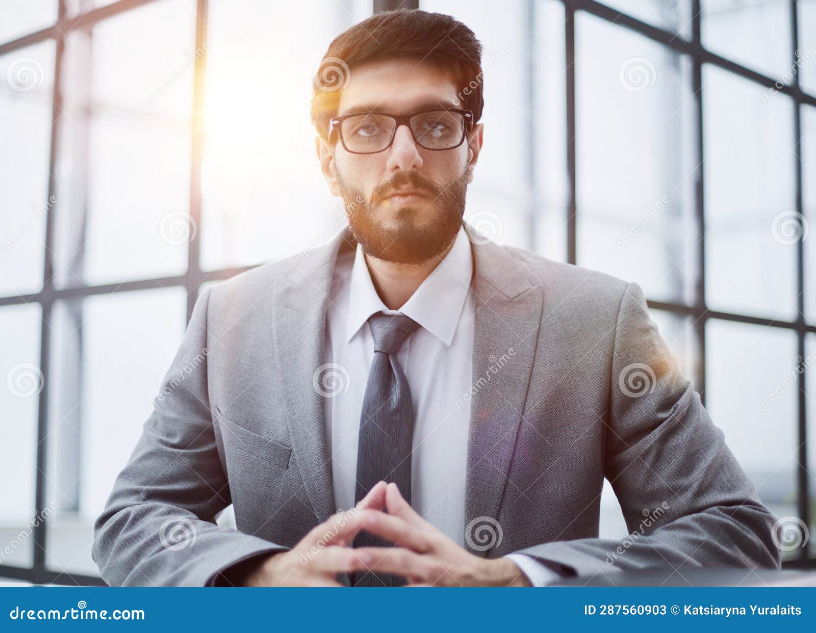 Thoughtful Male Employee Thinking about an Idea Stock Image - Image of ...