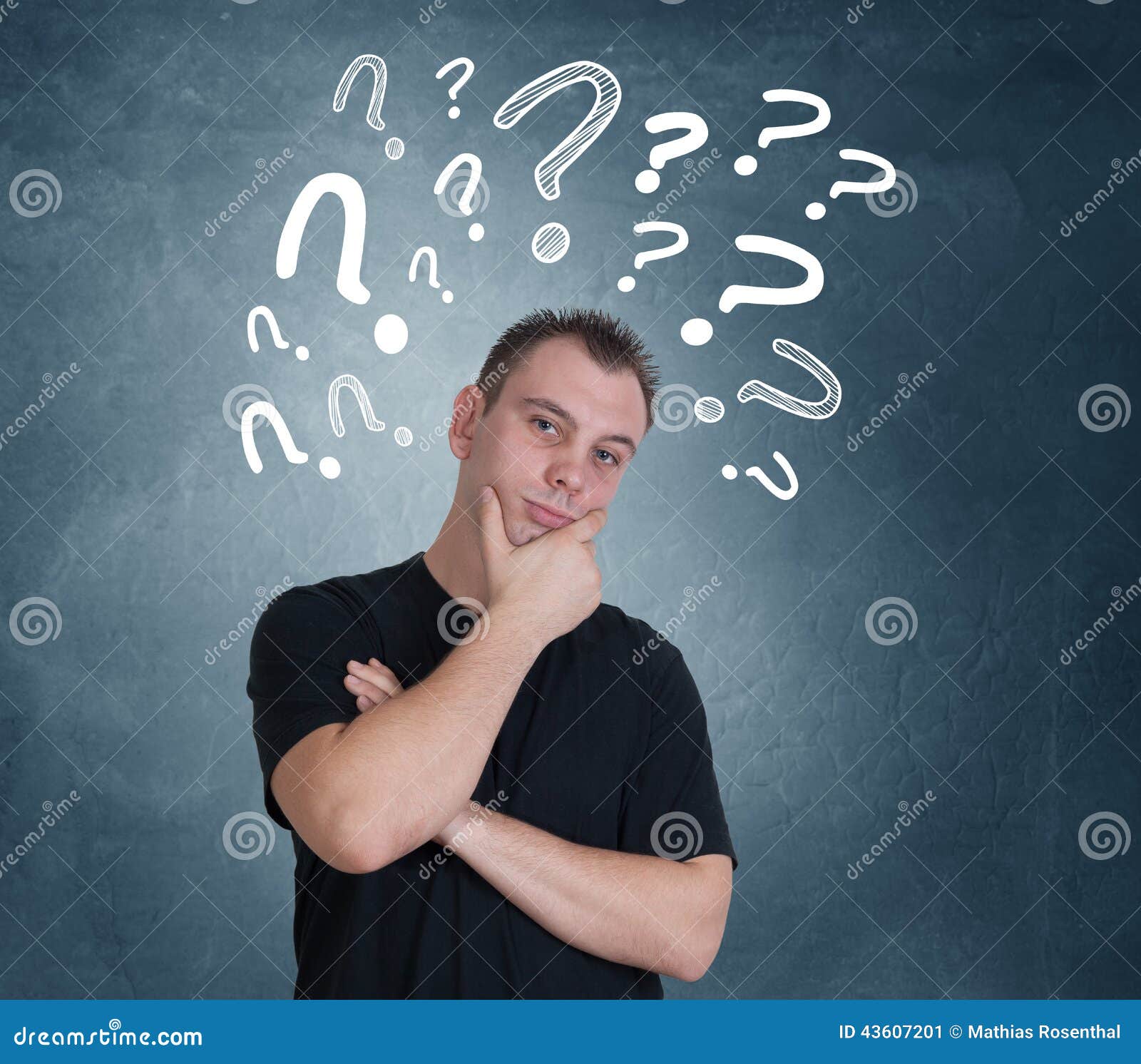 Thoughtful Man stock image. Image of head, person, look - 43607201