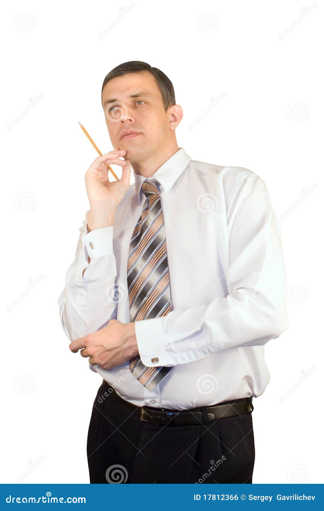 The thoughtful manager stock photo. Image of human, confidence - 17812366