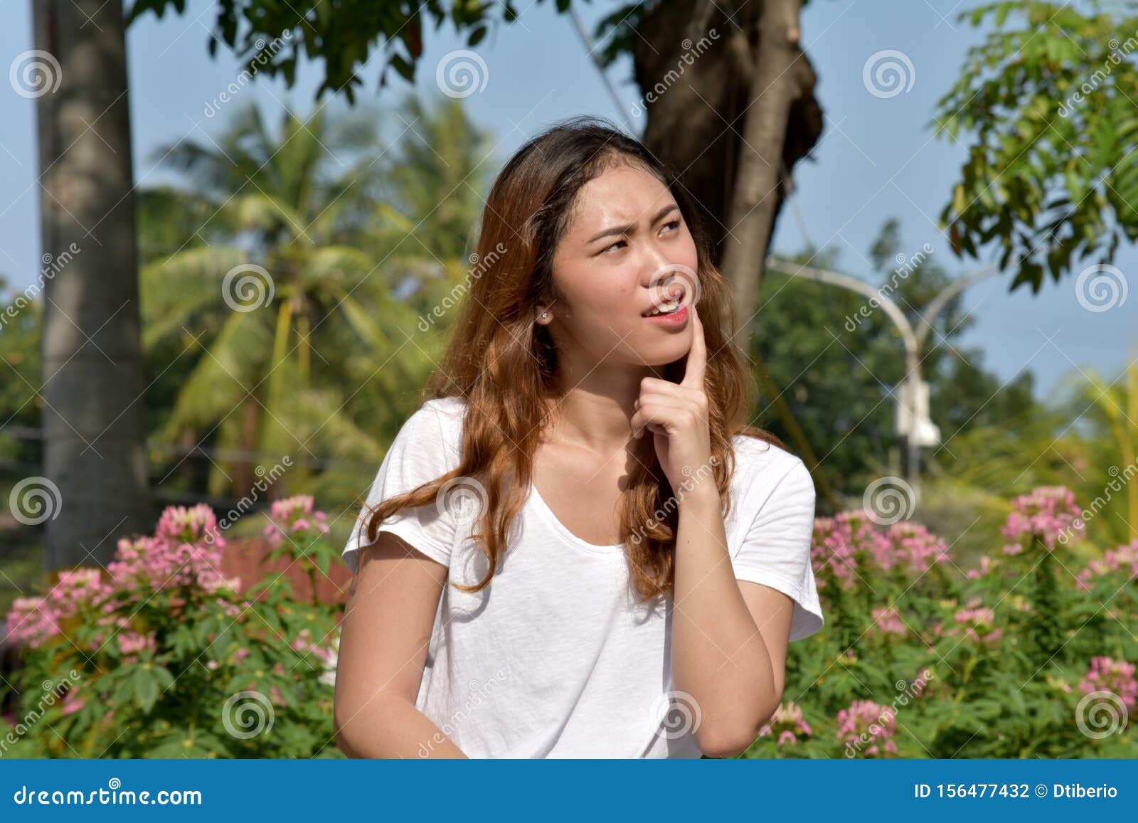 Thoughtful Pretty Filipina Person Stock Photo - Image of filipino ...