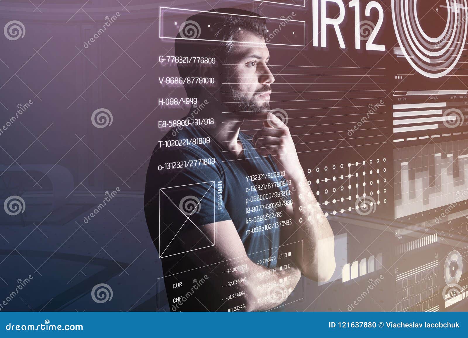 Attentive Programmer Thoughtfully Looking at the Screen and Touching ... Attentive Programmer Thoughtfully Looking at the Screen and Touching ...