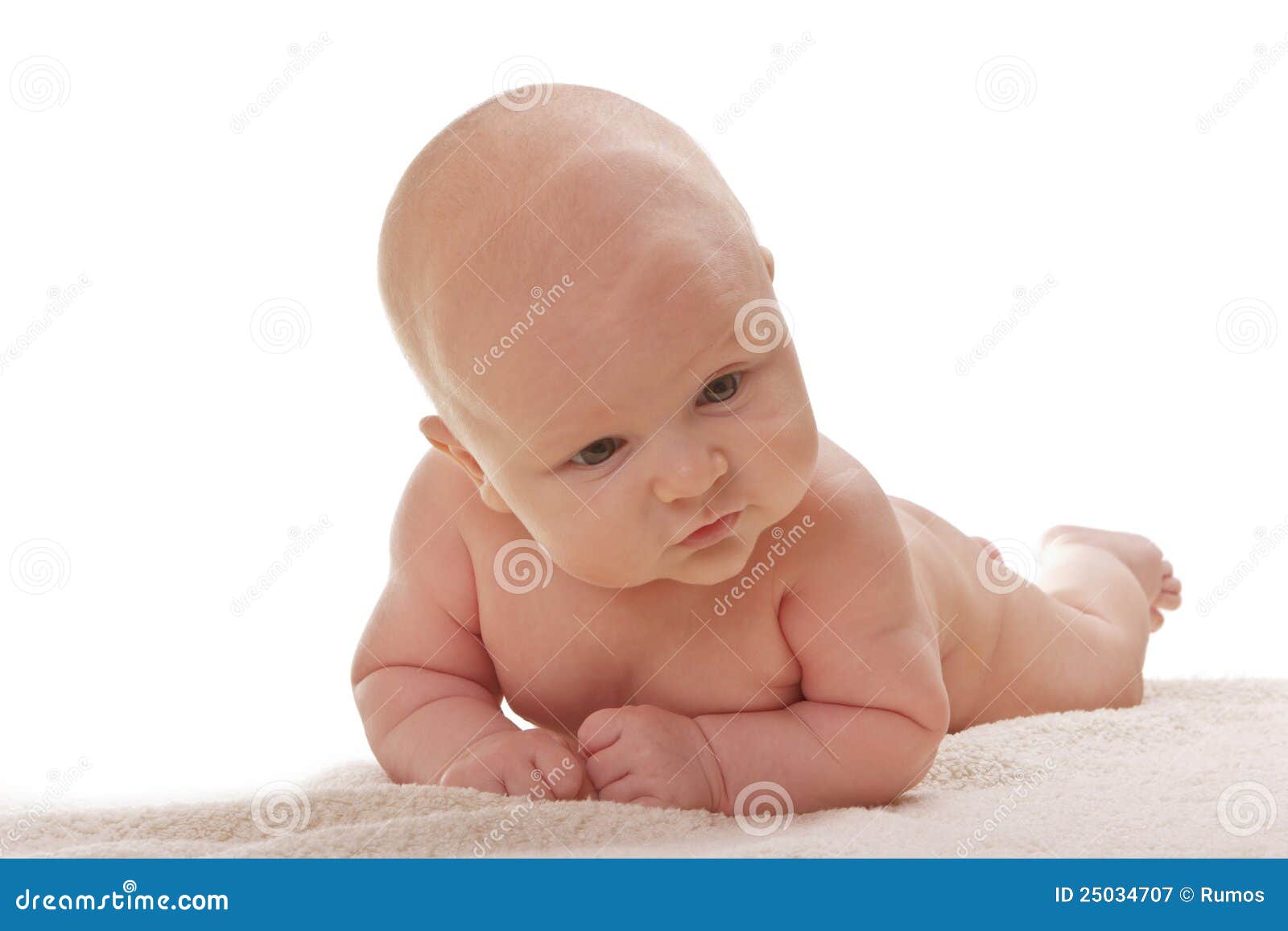 Thoughtful small baby stock image. Image of eyes, looking - 25034707